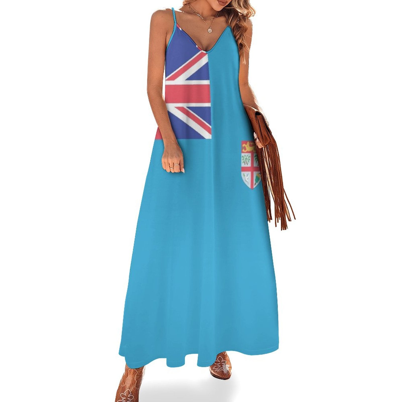 Fiji Sleeveless Dress summer women's suit women's clothing trend ...