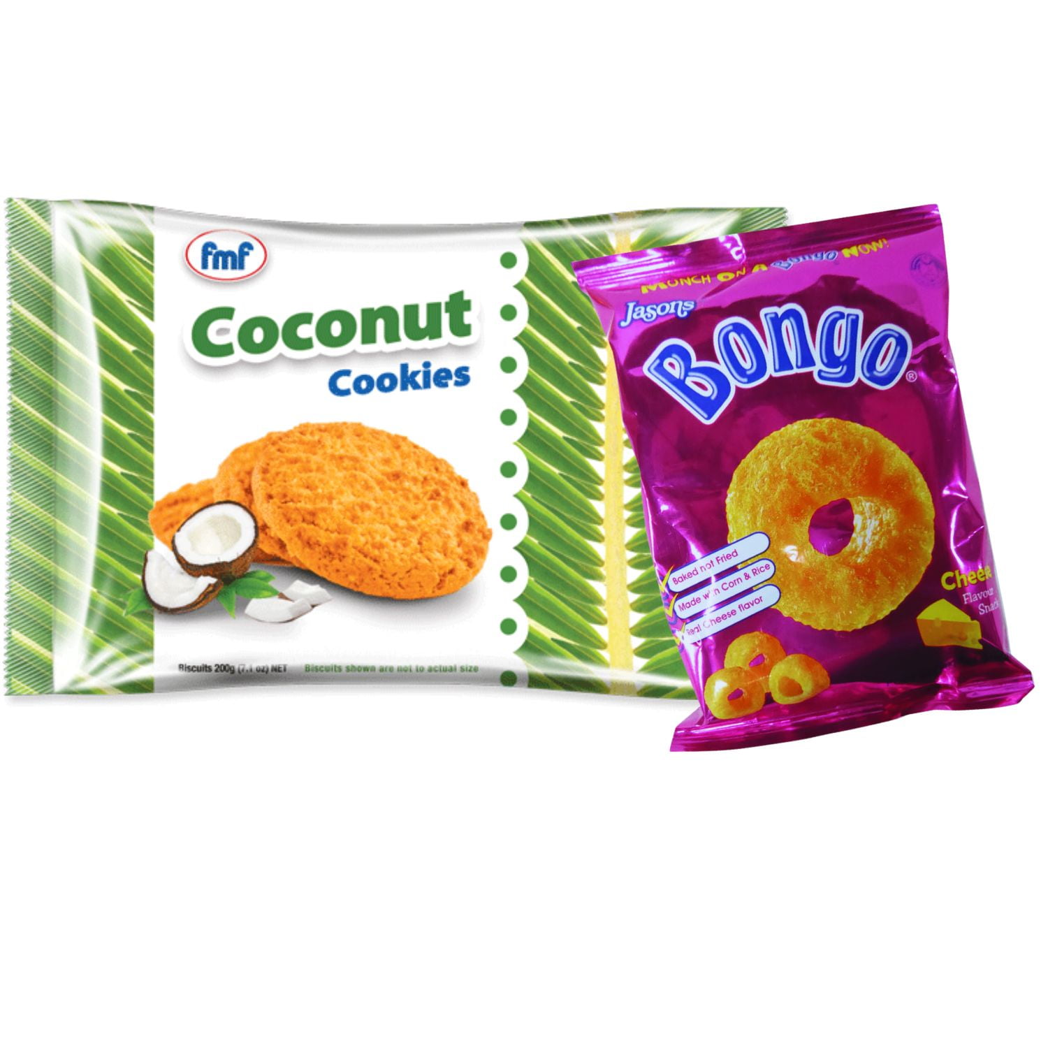 Fiji Snack Duo: FMF Coconut Cookies 200g & Jasons Bongo Cheese 28g ...
