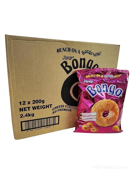 Fiji Snacks - Bongo Cheese Flavor Snacks (Case Pack Of 12 x 200g EA ...