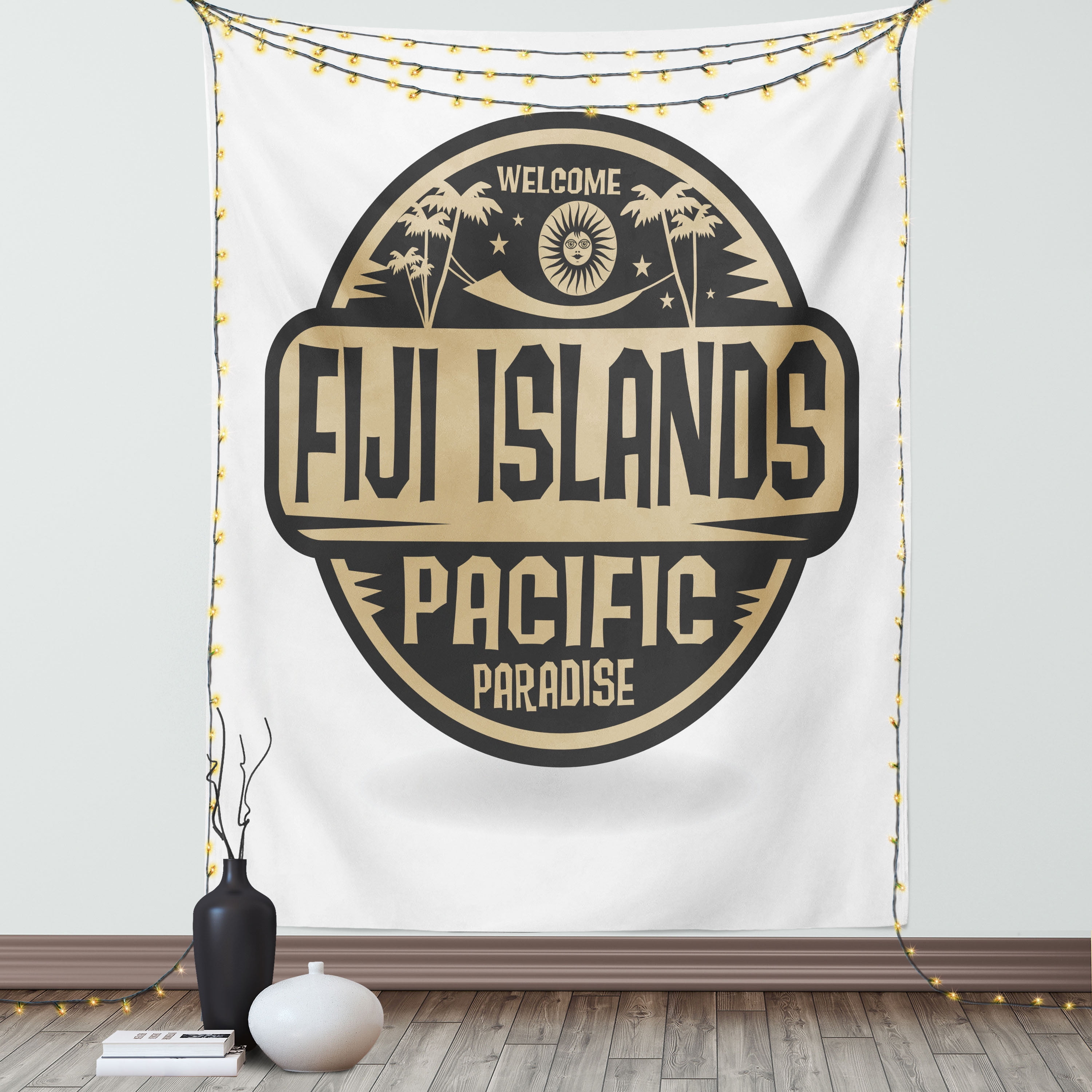 Fiji Tapestry, Welcoming Pacific Paradise Emblem Inspired Design ...