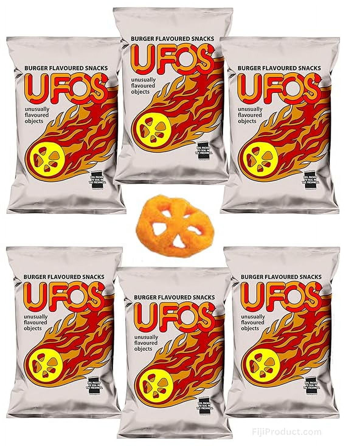 Fiji UFO'S - Burger Flavored Snacks (VALUE Pack Of 6 x 100g EA) So ...