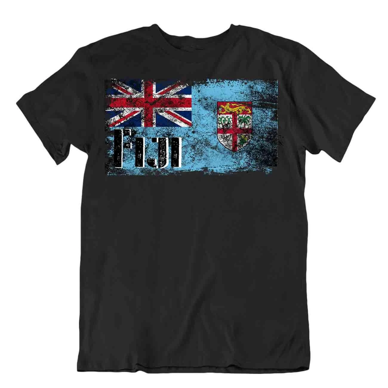 Fiji flag Tshirt T-shirt Tee top city map Pacific Ocean sugar cane ...