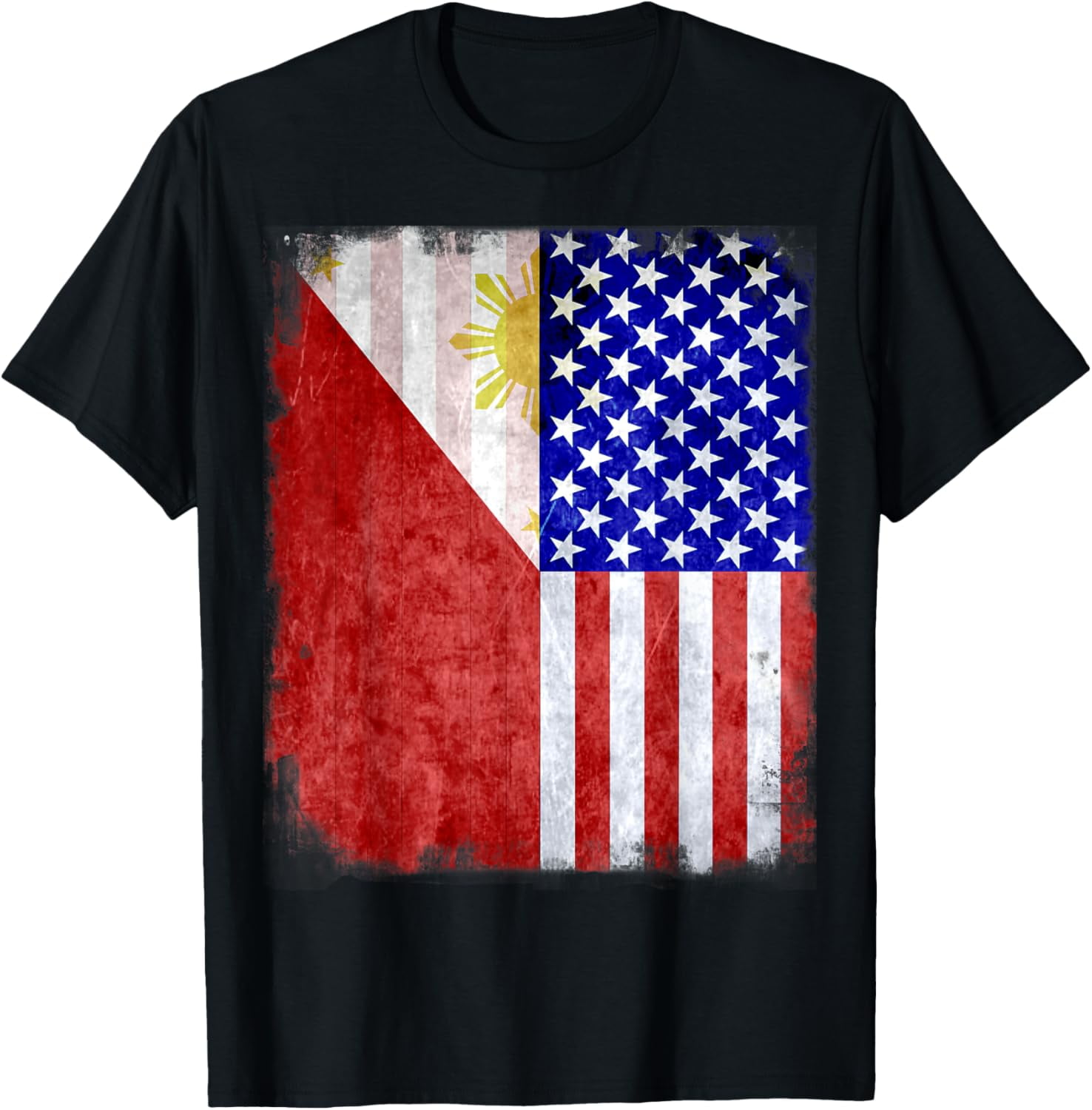 Fil-Am | Filipino-American Philippines USA America Flag T-Shirt ...