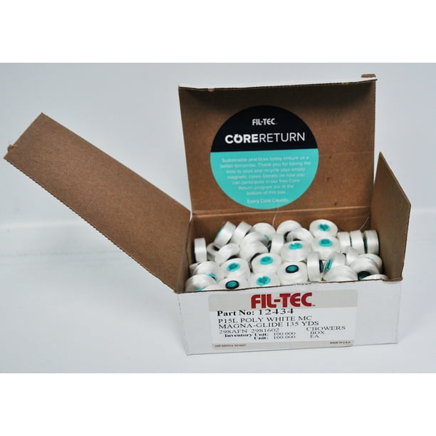 Fil-Tech Magna-Glide Poly Classics Style L 135yd Prewound Bobbins 100ct ...