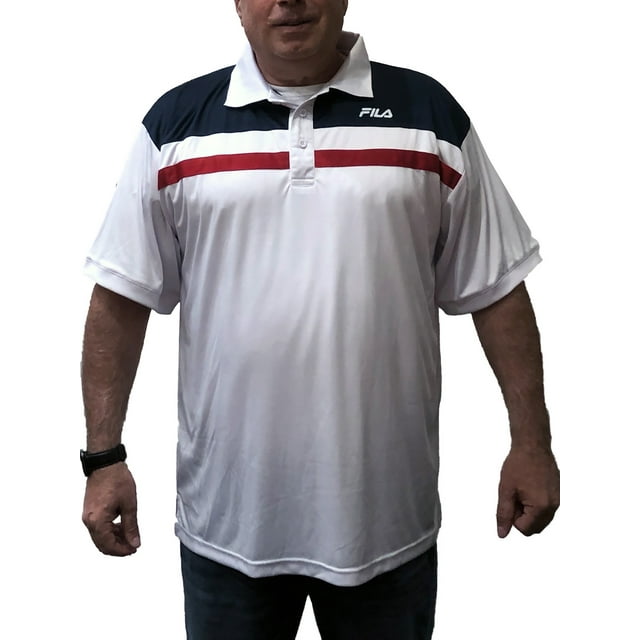 Fila Big & Tall Men's Classic short sleeve polo shirt with left chest Graphic logo design ...