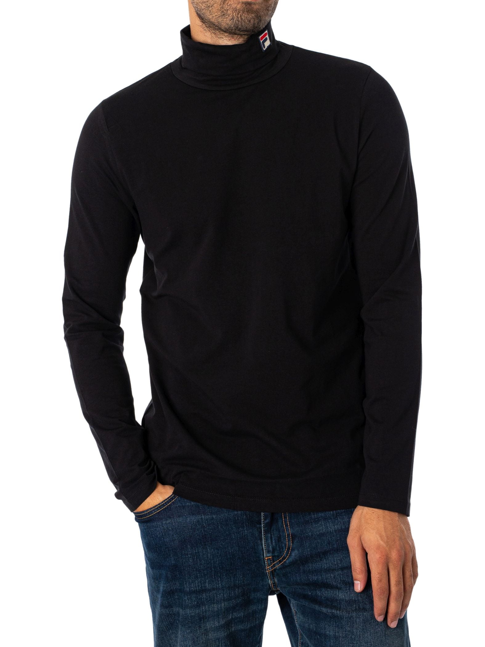 Fila Classic Roll Neck T-Shirt, Black - Walmart.com