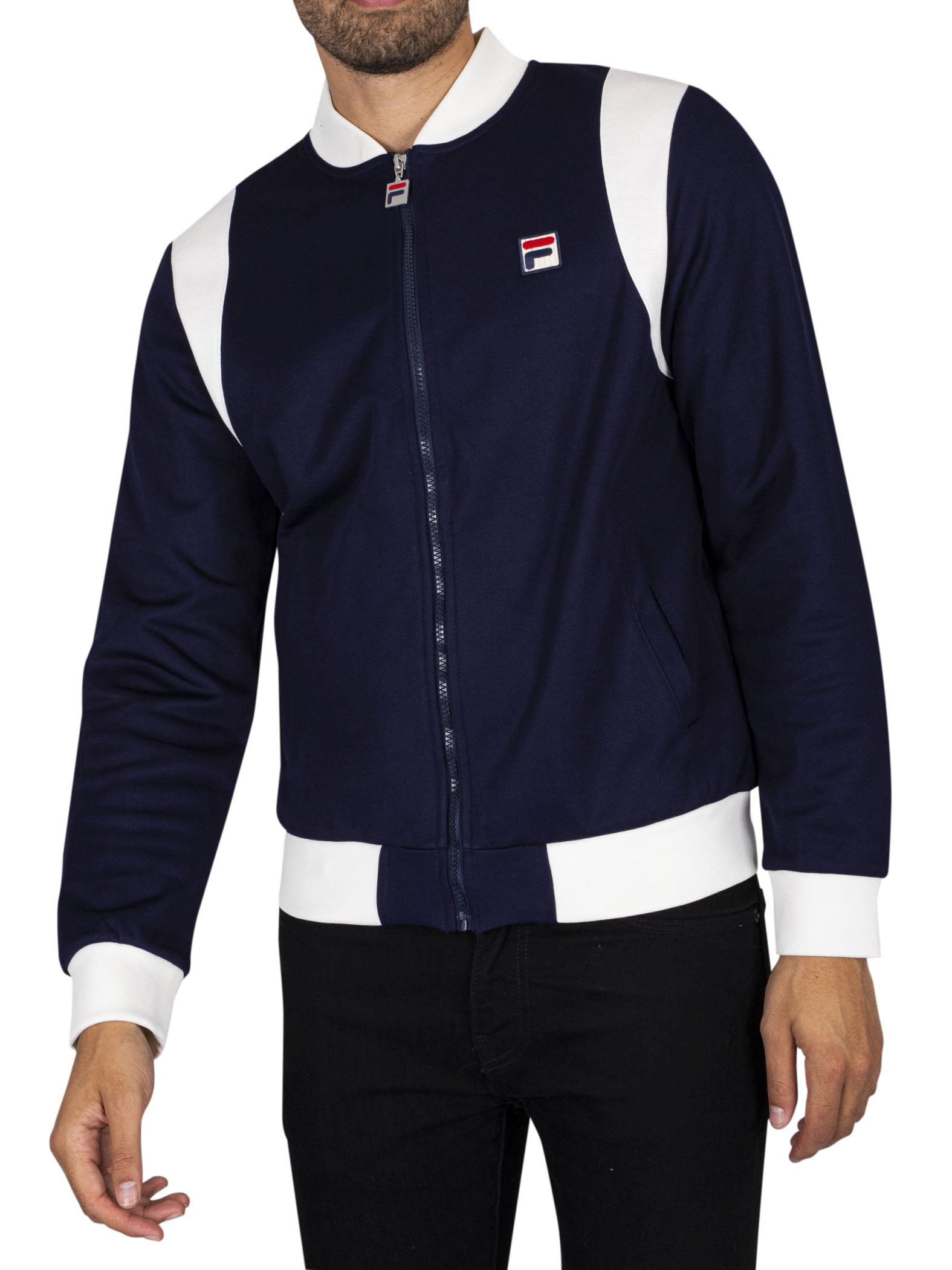 Fila Colton Bomber Jacket, Blue - Walmart.com