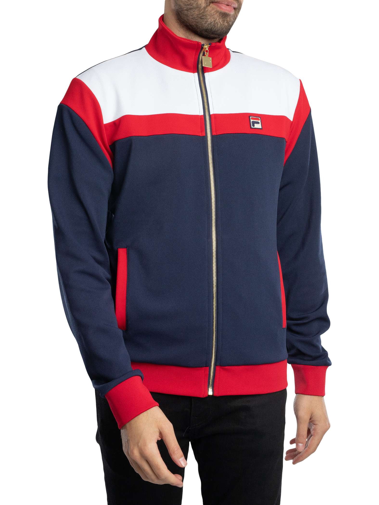 Fila Cruz Colour Blocked Archive Track Jacket, Blue - Walmart.com