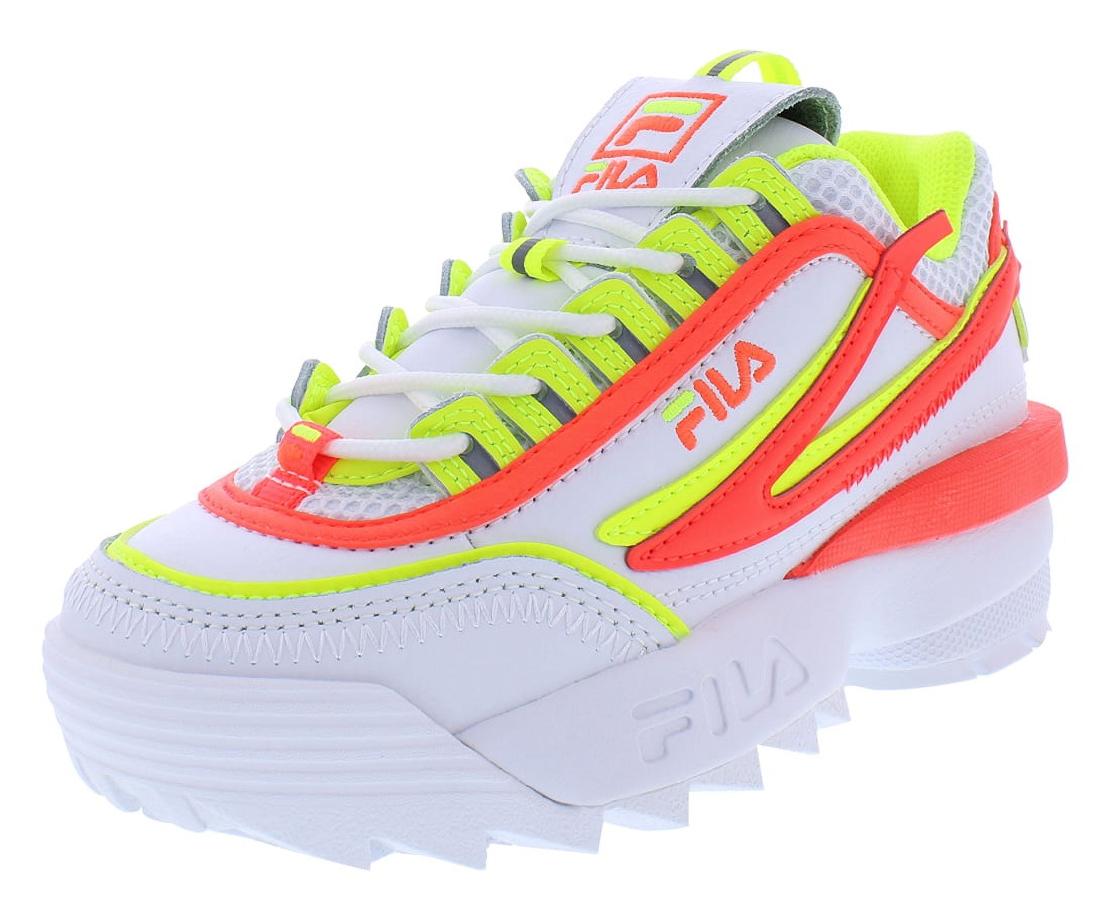 Fila Disruptor II Exp PS Girls Shoes Size 3, Color: White/Orange ...