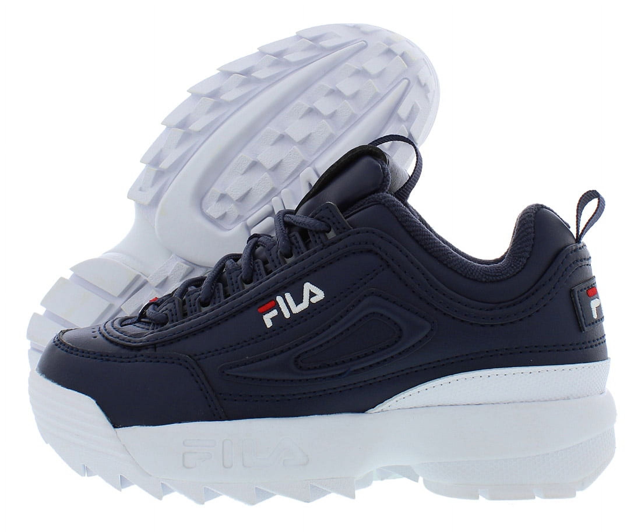Fila Disruptor Ii Premium Boys Shoes Size 2, Color: Navy/White ...