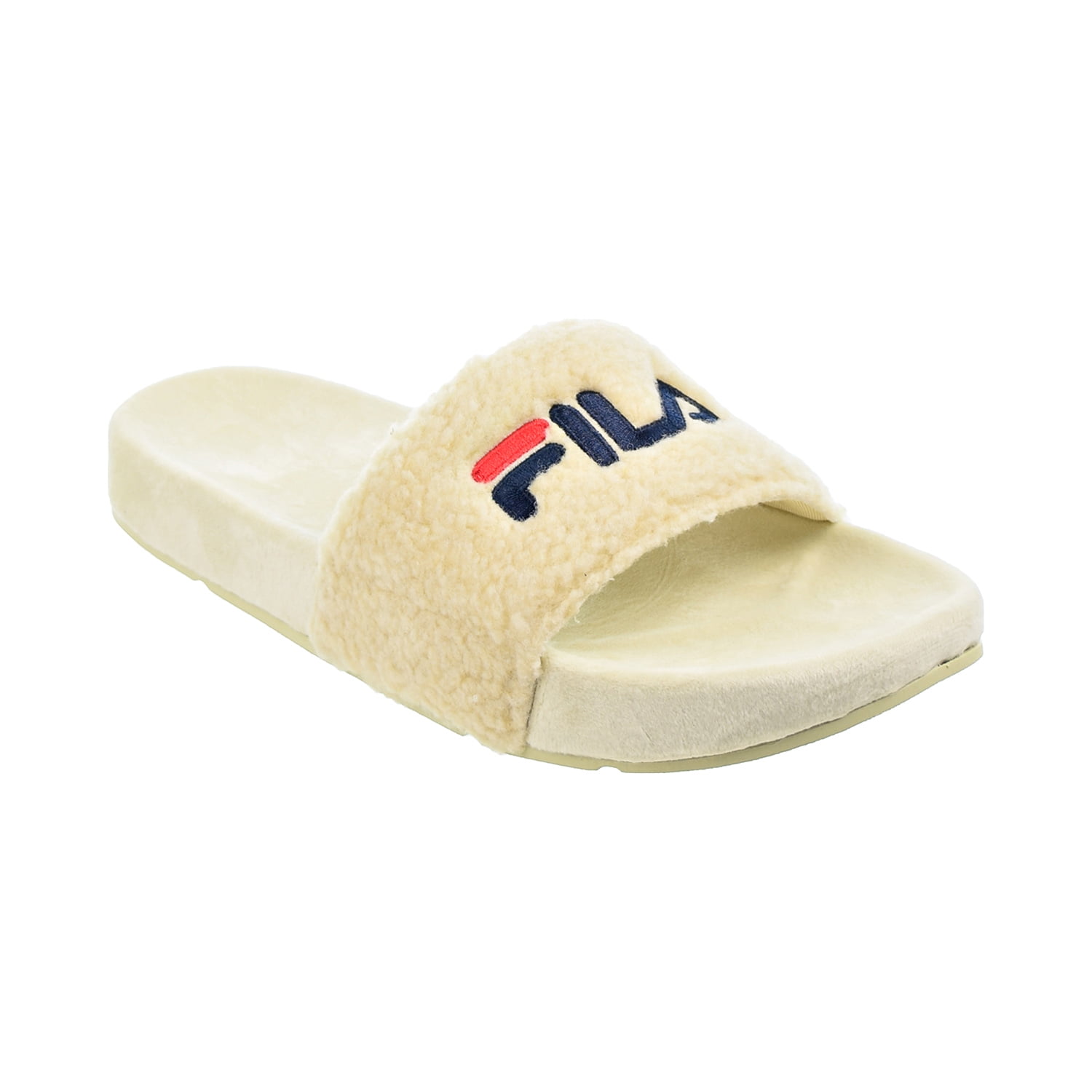 Fila Fuzzy Drifter Women's Slide Sandals Cream-Navy-Red 5sm01537-922 ...