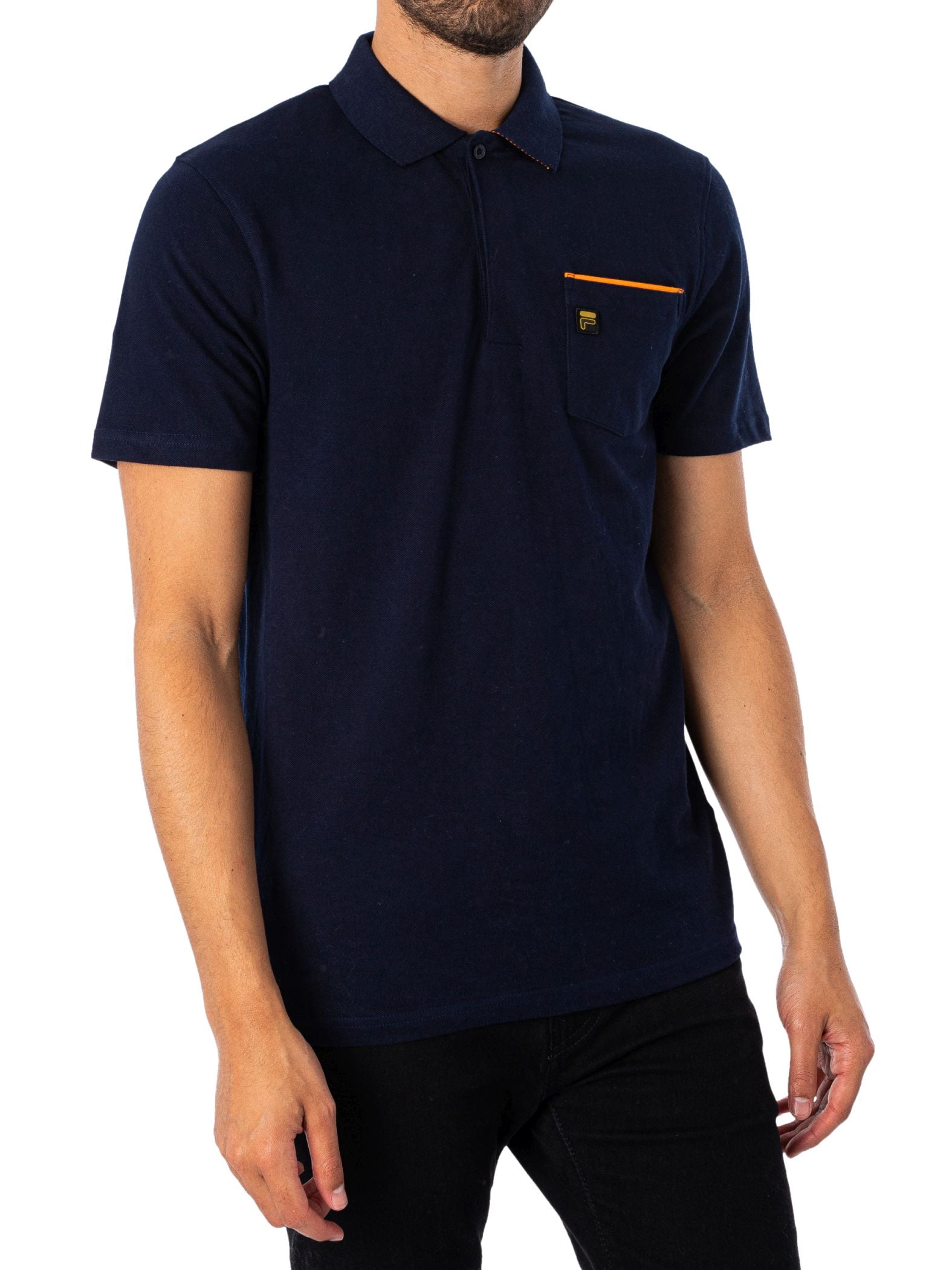 Fila Gold Bruni Pocket Polo Shirt, Blue - Walmart.com