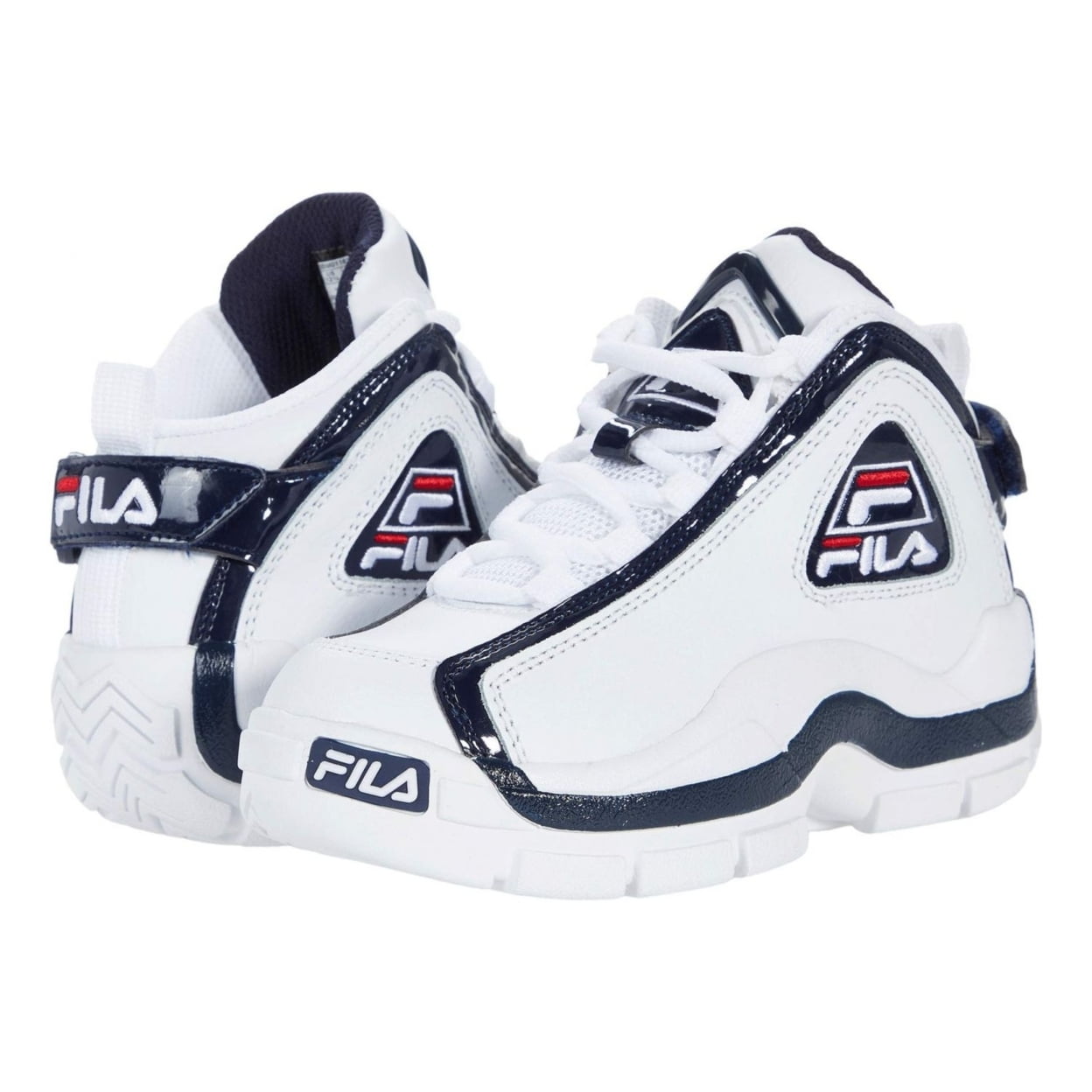 Fila Grant Hill 2 (Little Kid) White/Fila Navy/Fila Red 1 WHT/FNVY/FRED ...