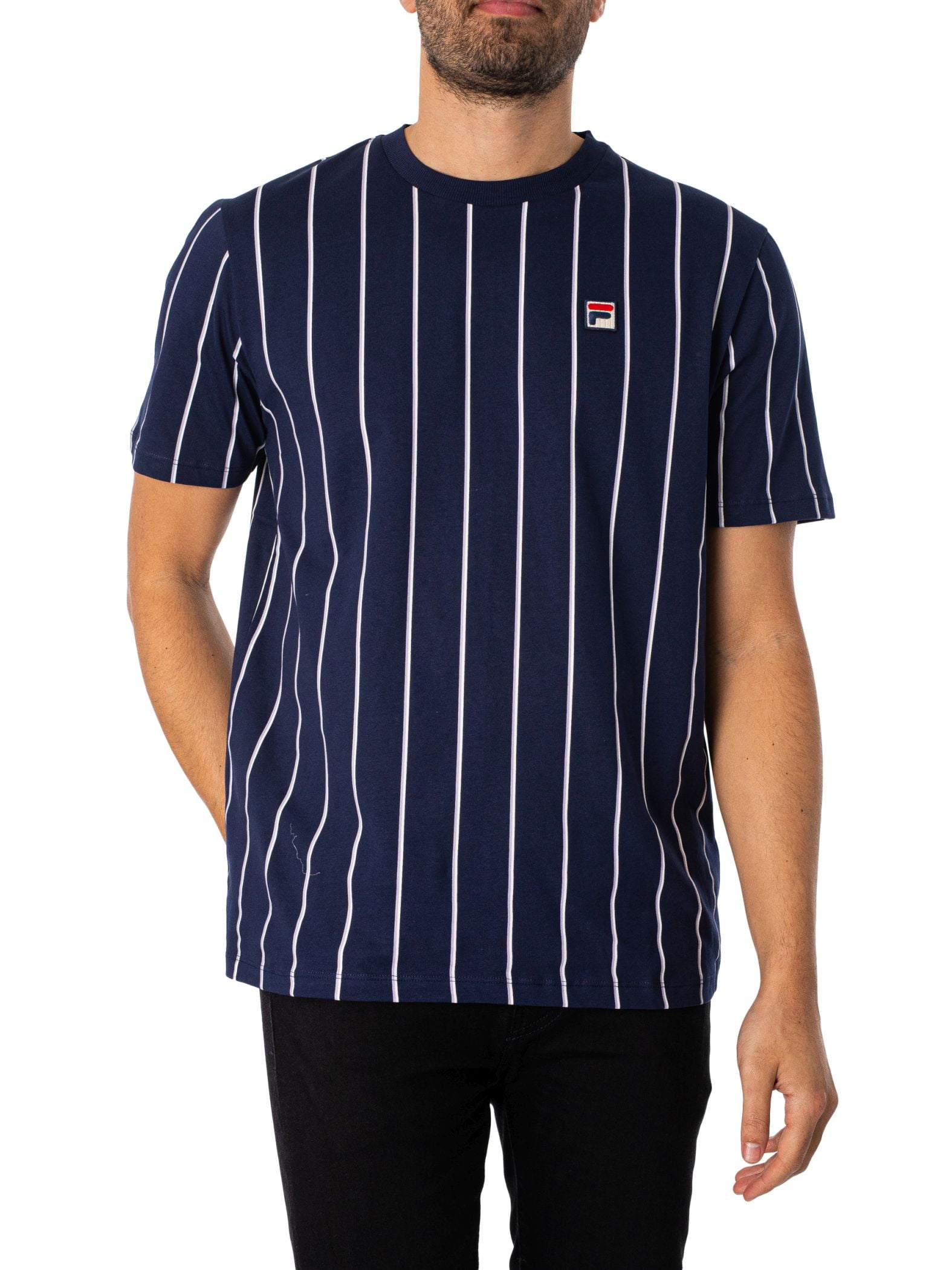 Fila Lee Pin Striped T-Shirt, Blue - Walmart.com