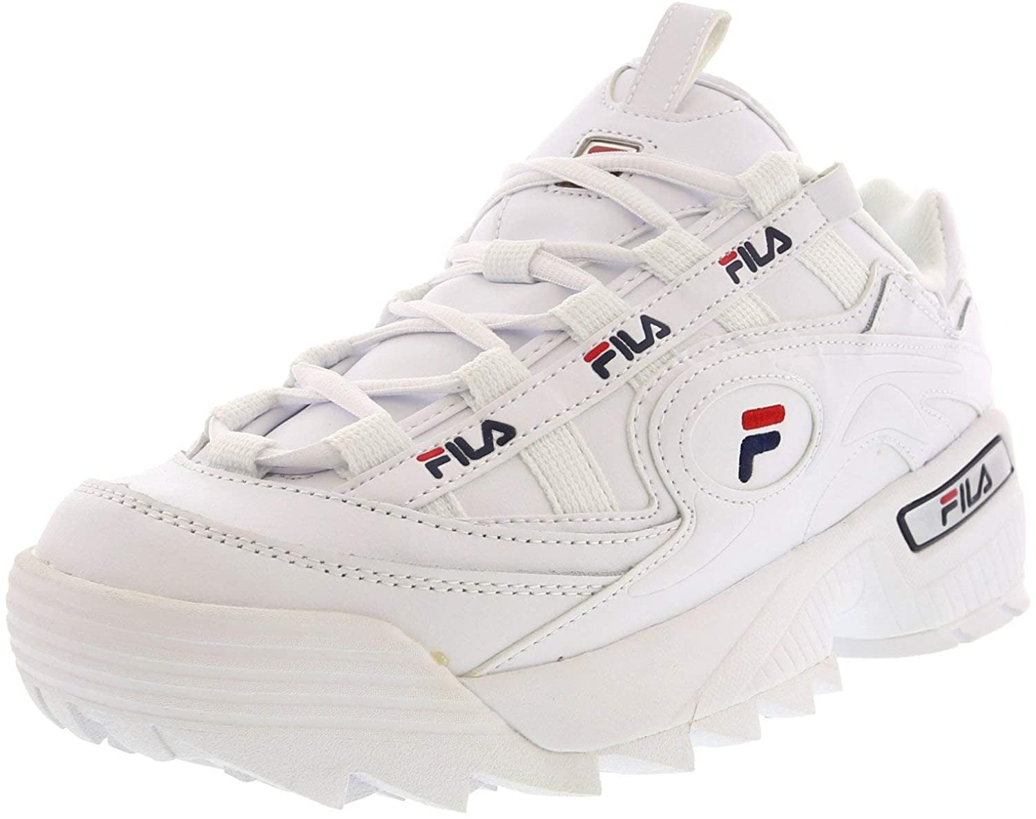 Fila Men's D-Formation Sneakers, White/Navy/Red, Size M 10 - Walmart.com