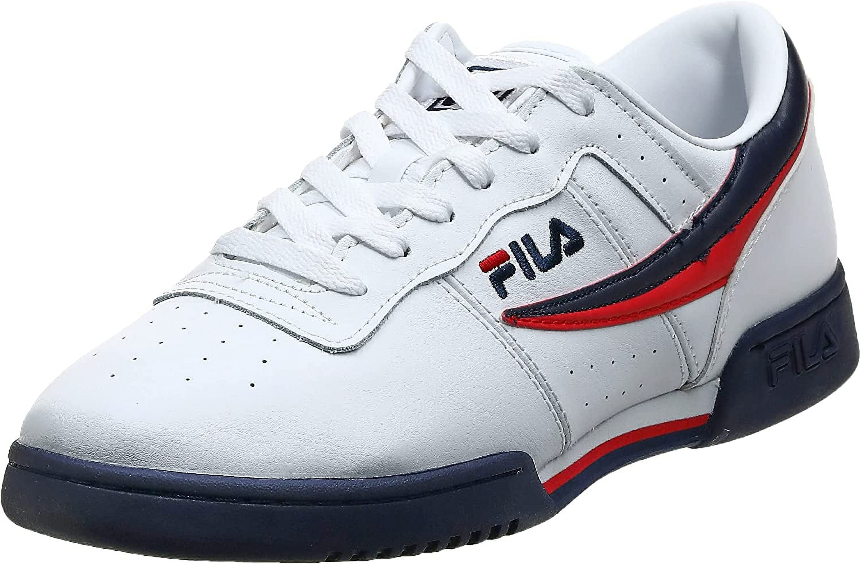 Fila Men's Original Fitness Lea Classic Sneaker, White/White/Navy Red ...