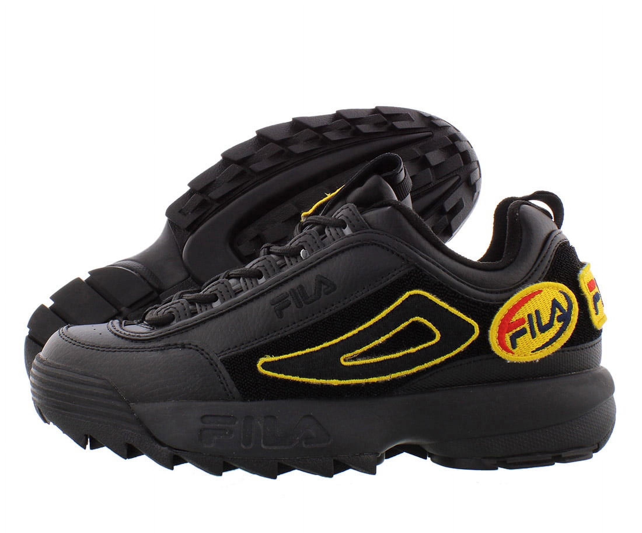 Fila Mens Disruptor II Custom Patch Sneakers 13 Black/Black/Black ...