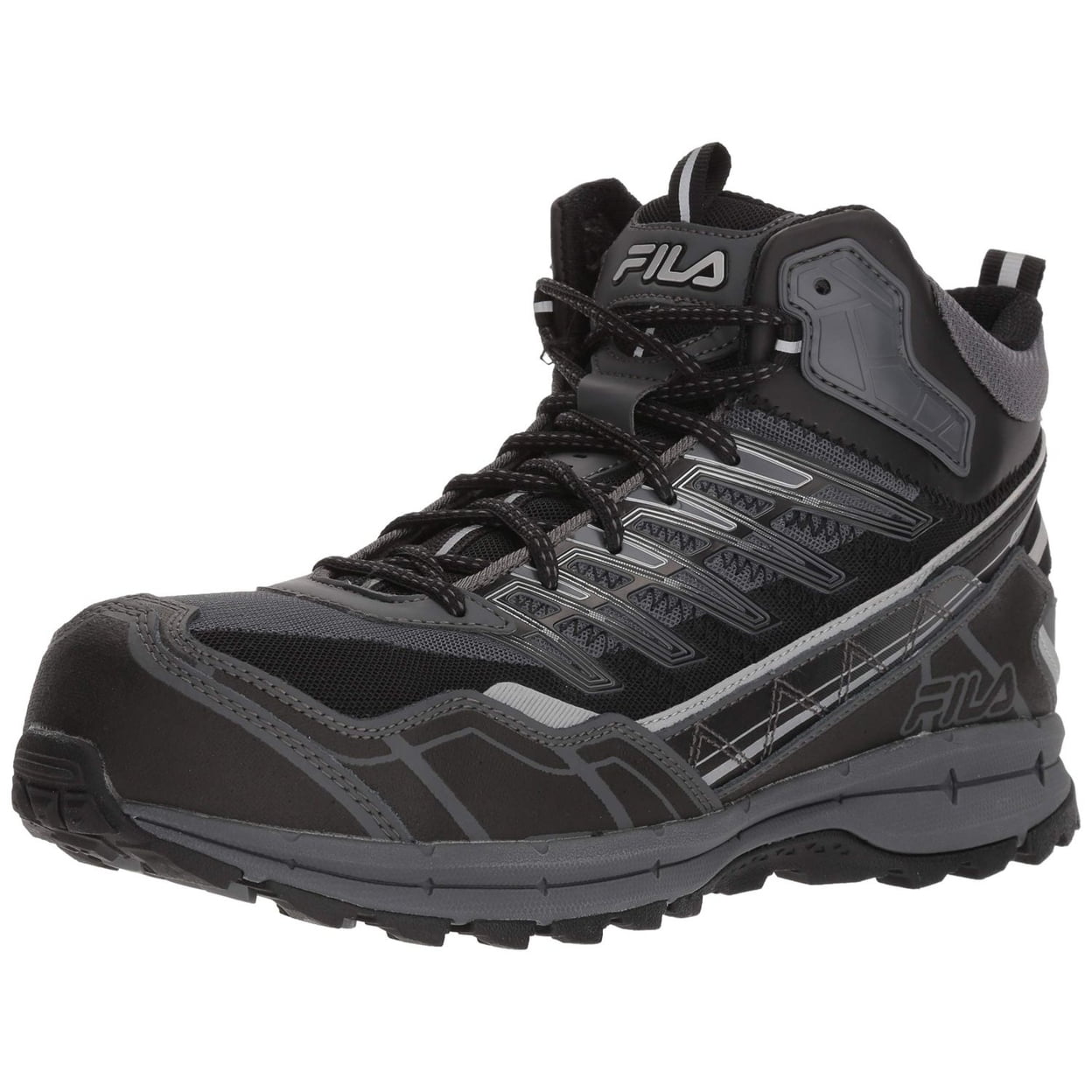 Fila Mens Hail Storm 3 Mid Composite Toe Trail Work Shoes Ct CSRK/BLK ...