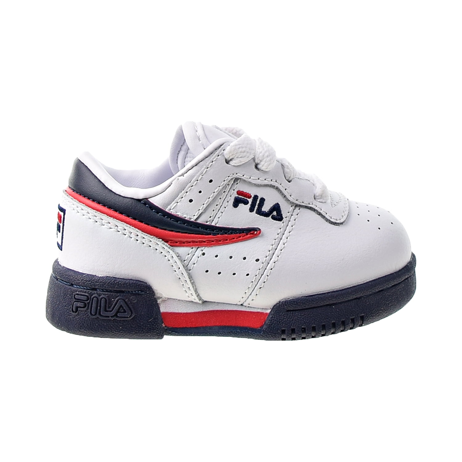 Fila Original Fitness Baby Boys Shoes Size 5, Color: White/Navy/Red ...