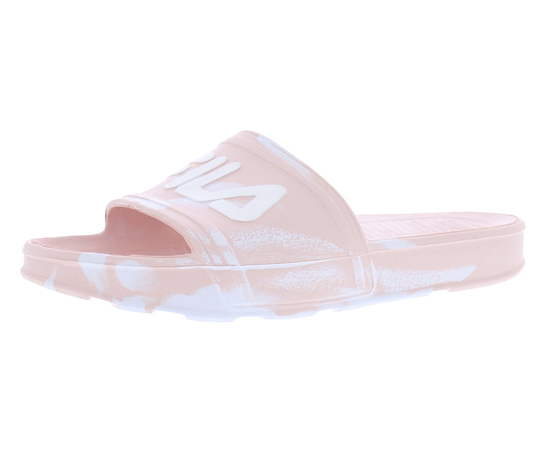 Fila Sleek Slide Marble PS Girls Shoes Size 5, Color: Pink/White/White ...