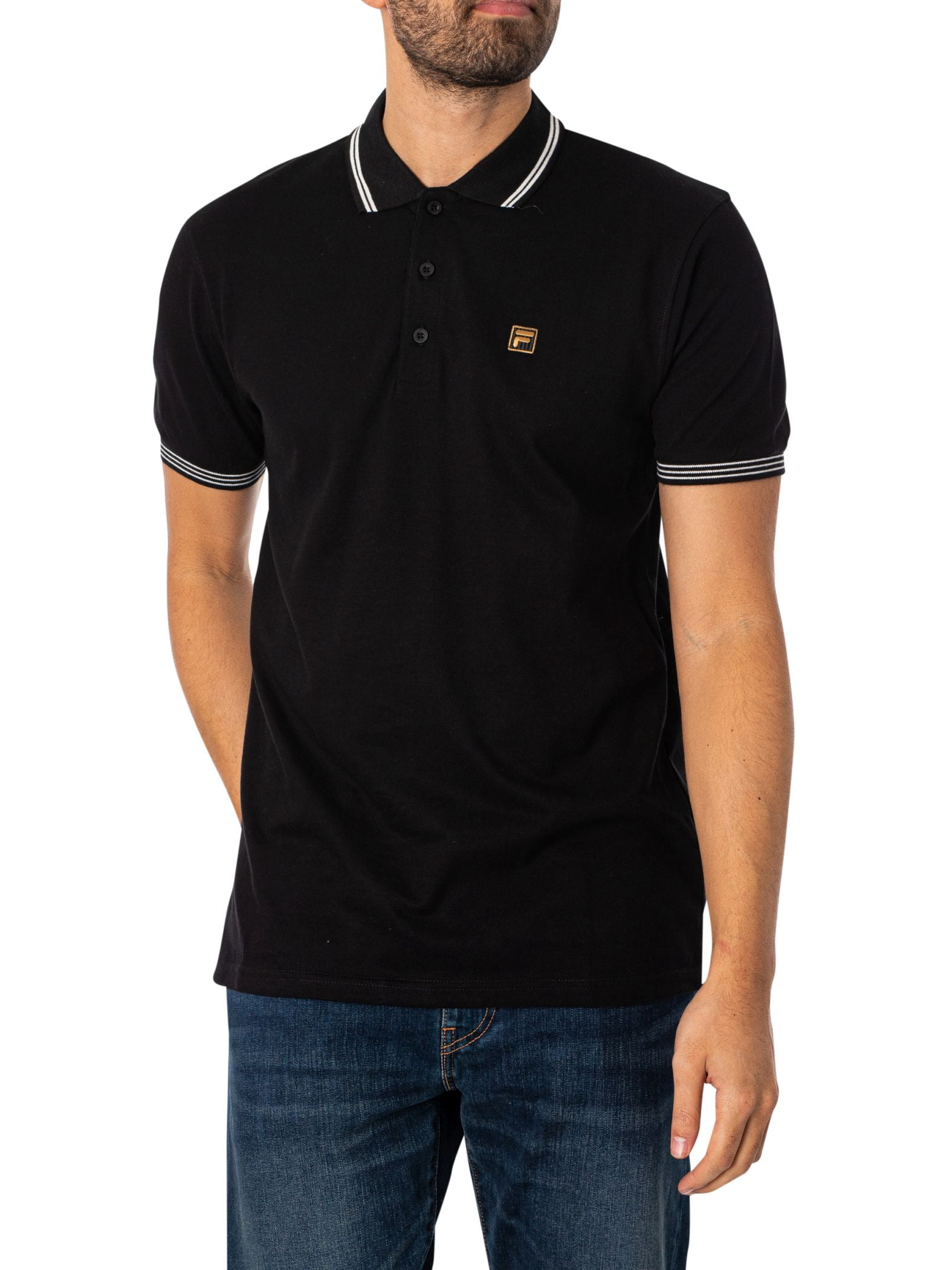 Fila Soren Polo Shirt, Black - Walmart.com