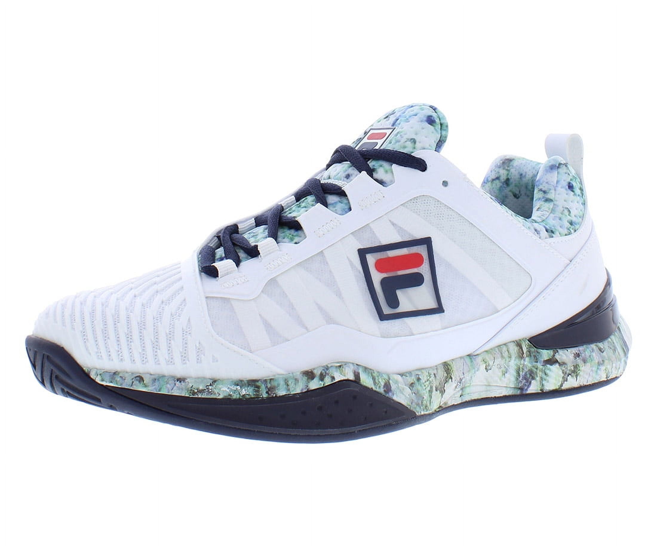 Fila Men's Speedserve Energized Tennis Sneakers, Color: White/Teal ...