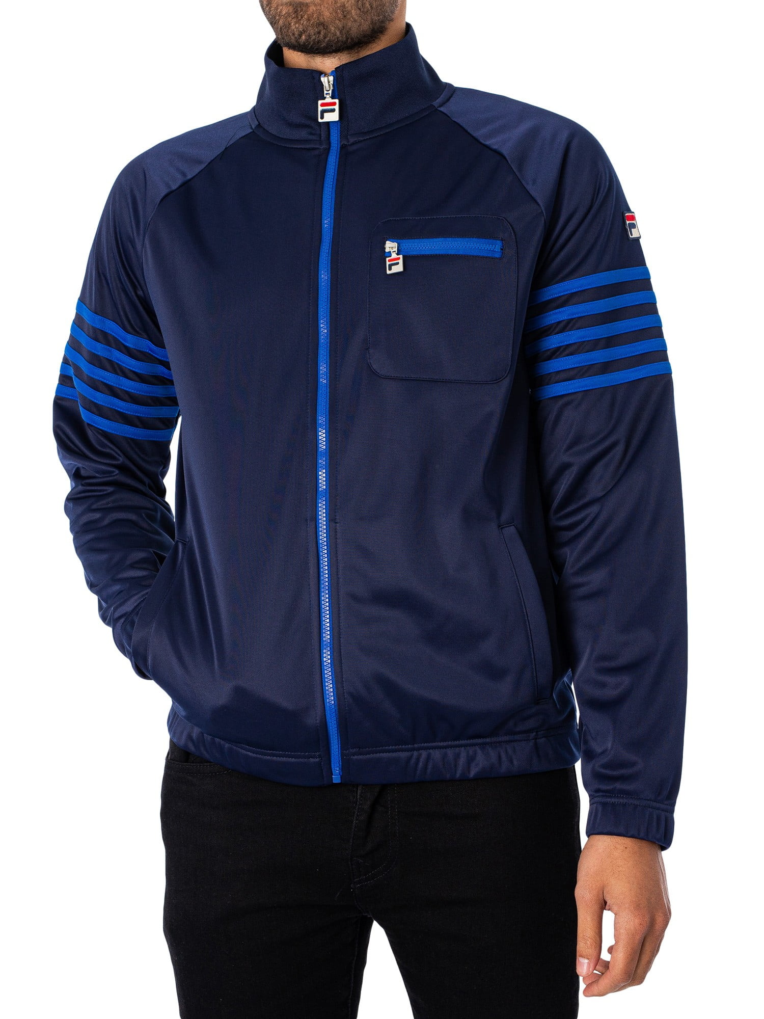 Fila Vann Stripe Track Jacket, Blue - Walmart.com