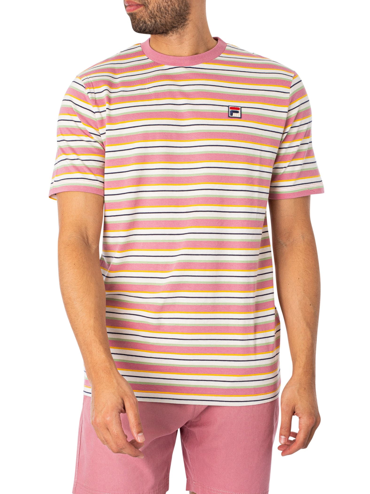 Fila Varn Dye Stripe T-Shirt, Pink - Walmart.com