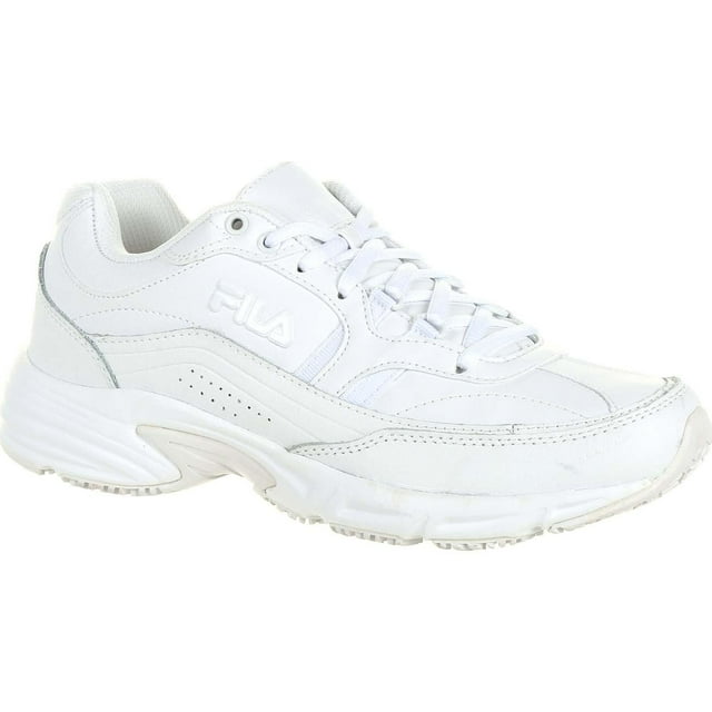 Fila Men's Wide Memory Workshift Slip-Resistant Shoes White WHT SR Food Service - Walmart.com
