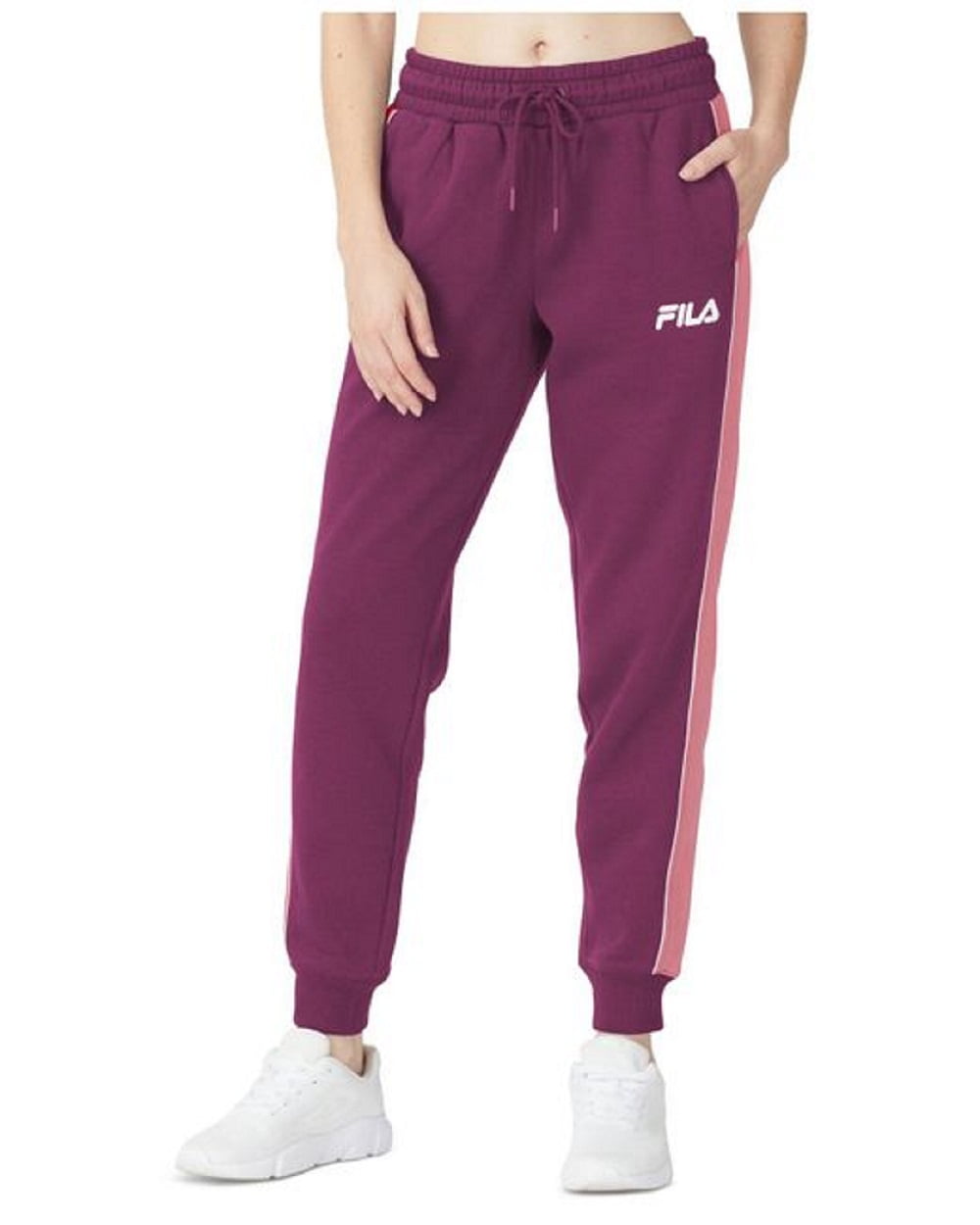 Fila Women's Vigor Mid Rise Colorblocked Fleece Joggers Purple Size 4X ...