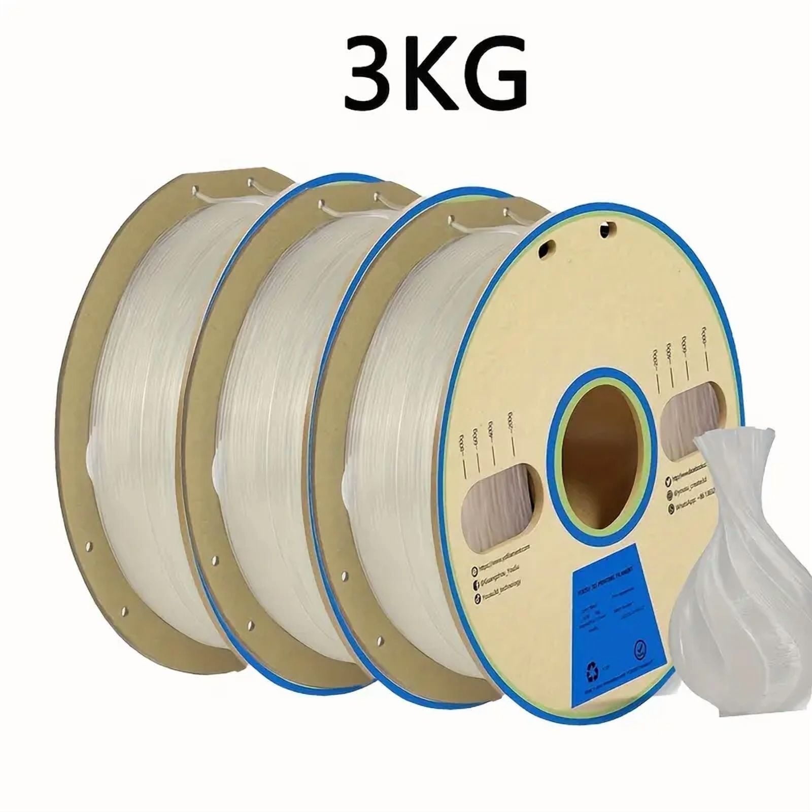 PLA plus Transparent-6.61LB Filament 1.75mm , PLA+ Filament 1.75mm 3D ...