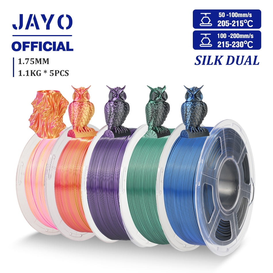 Filament 1.75mm Dual Colors 3D Printer Filament Coextrusion Silk Triple ...