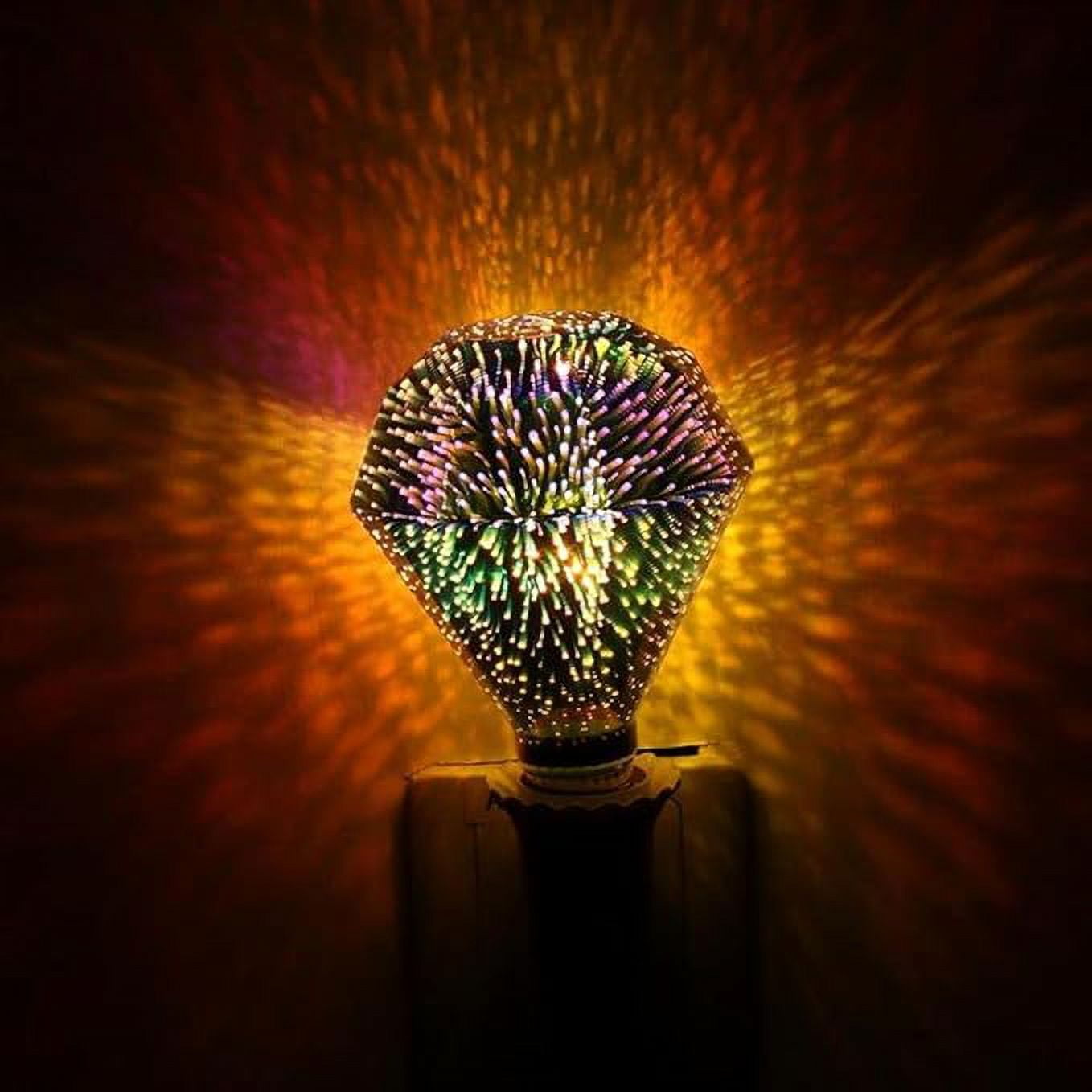 Filament Firework Bulb, 3D Color RGB Fairy Lights Decoration, LED 3W ...