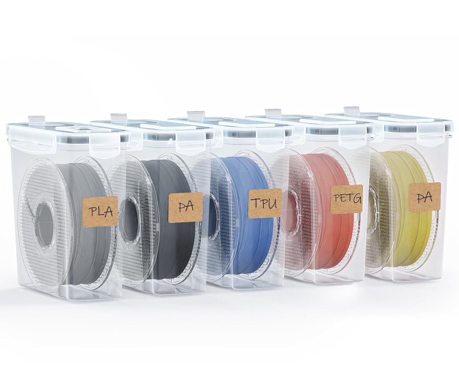 Filament Storage Box - 5 Pack Filament Container for 3D Printing ...