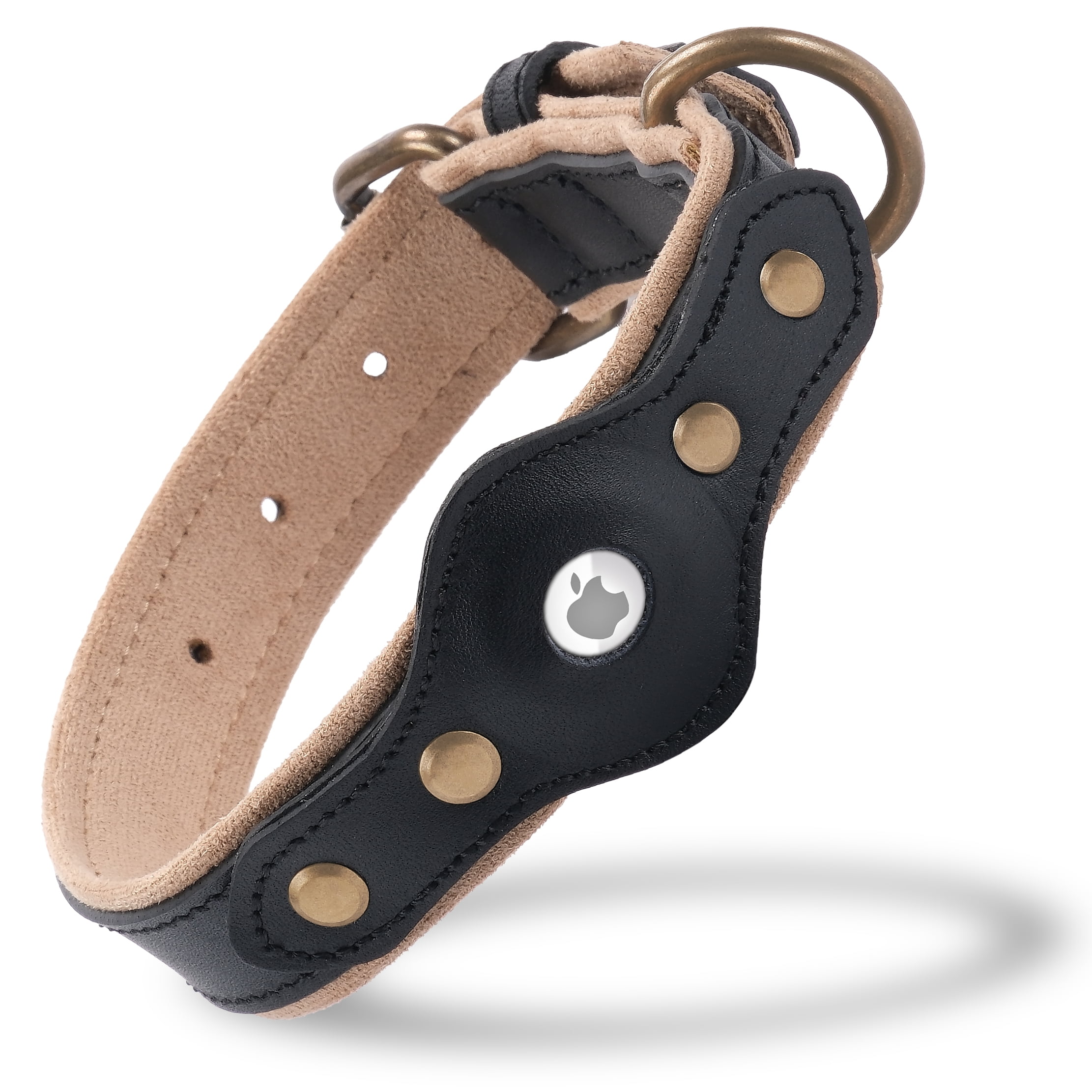 Filbert Dog Collar with Airtag Holder, Air Tag Dog Collar, Leather Dog ...