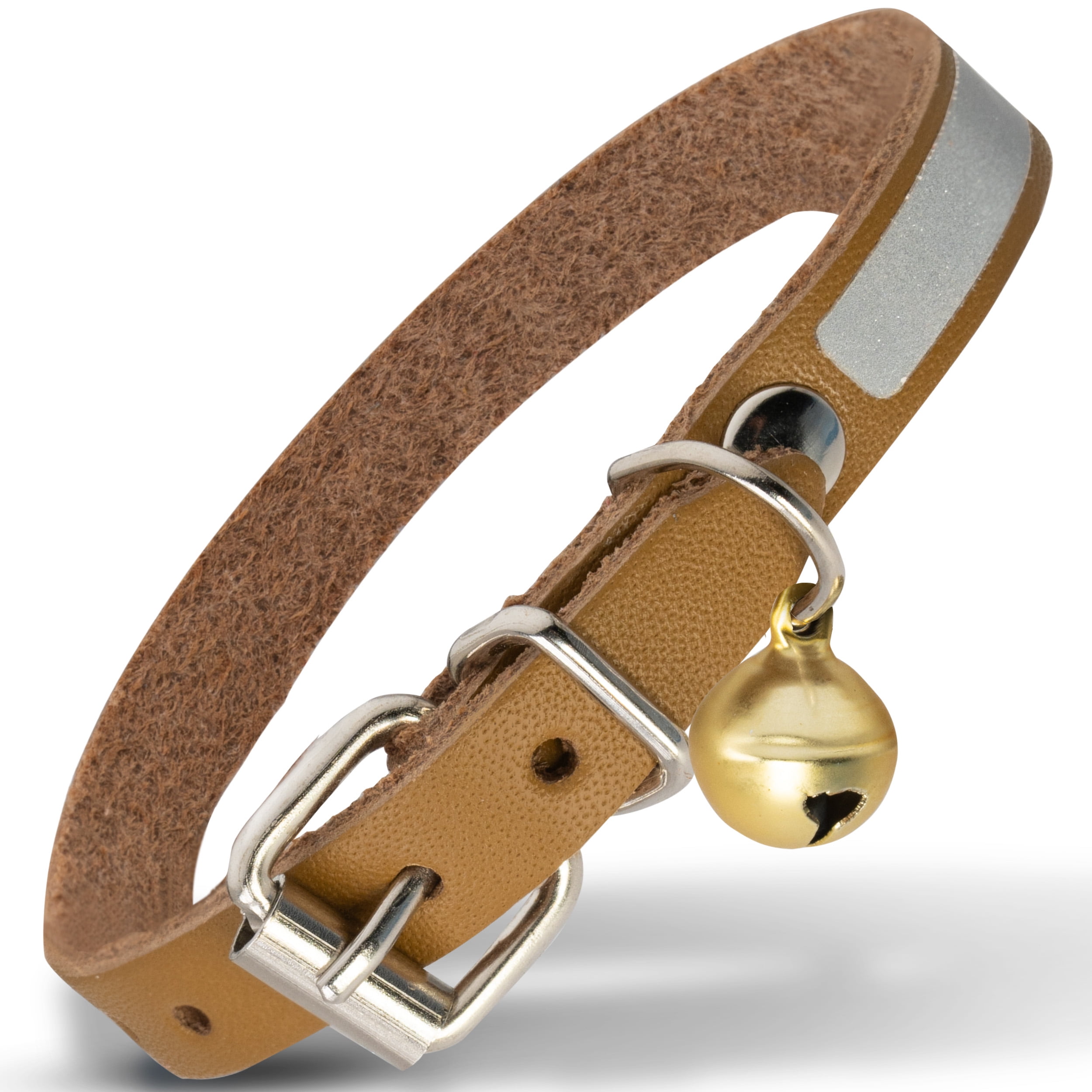 Filbert Leather Cat Collar, Reflective Cat Collar, Leather Accessories ...