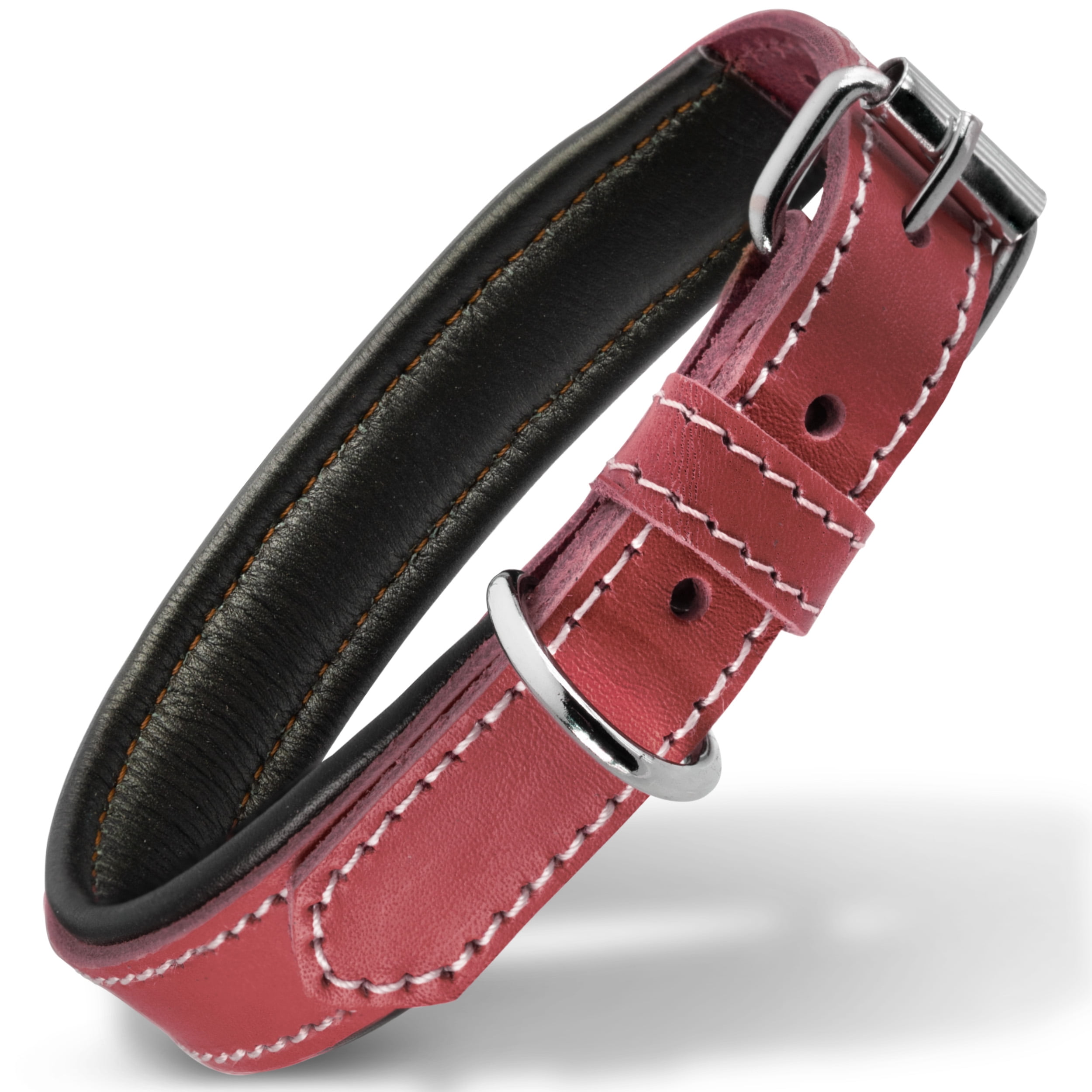 Filbert Leather Dog Collar, Genuine Leather Collar for Medium Dogs ...