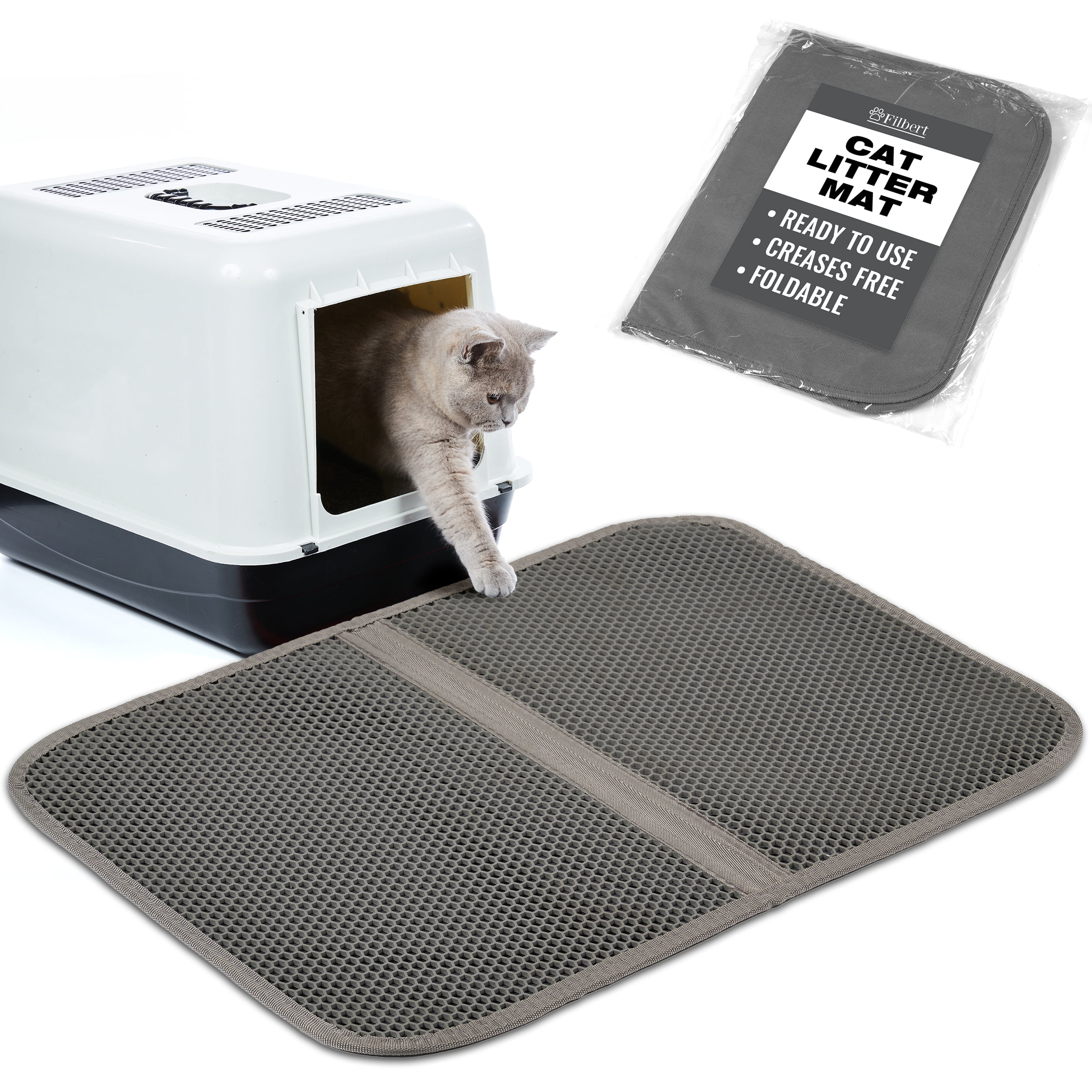 Filbert Litter Mat, Foldable Cat Litter Mat, 23.6"x 14.8", Honeycomb ...