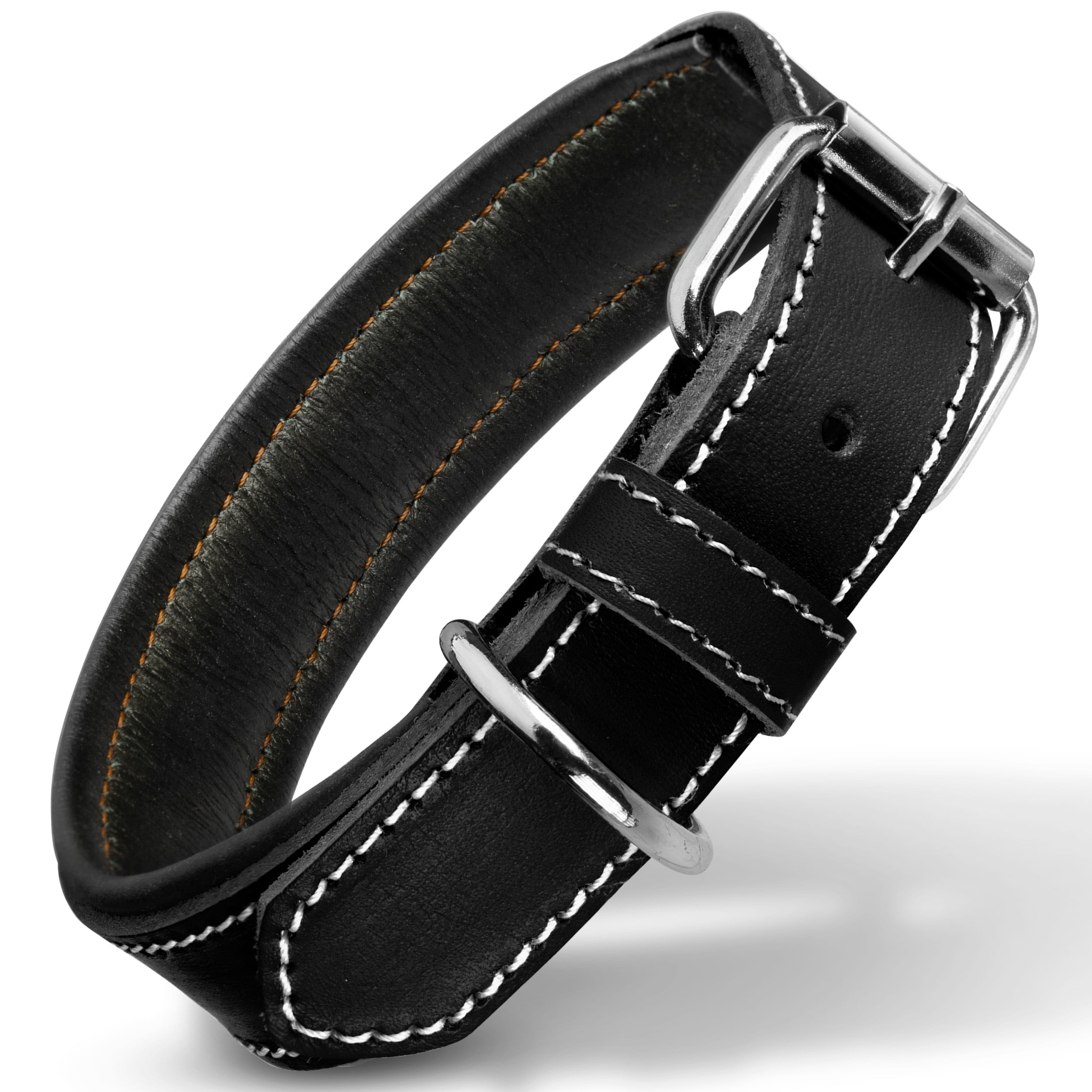 Filbert Leather Dog Collar, Genuine Leather Collar for Large Dogs ...