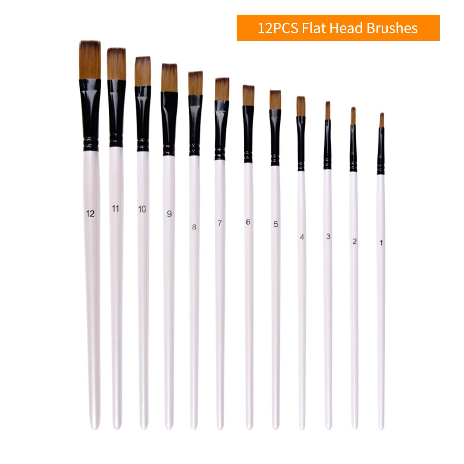 Filbert Paint Brushes Set ,Paintbrush Nylon Hair Paint Brush Kits for ...