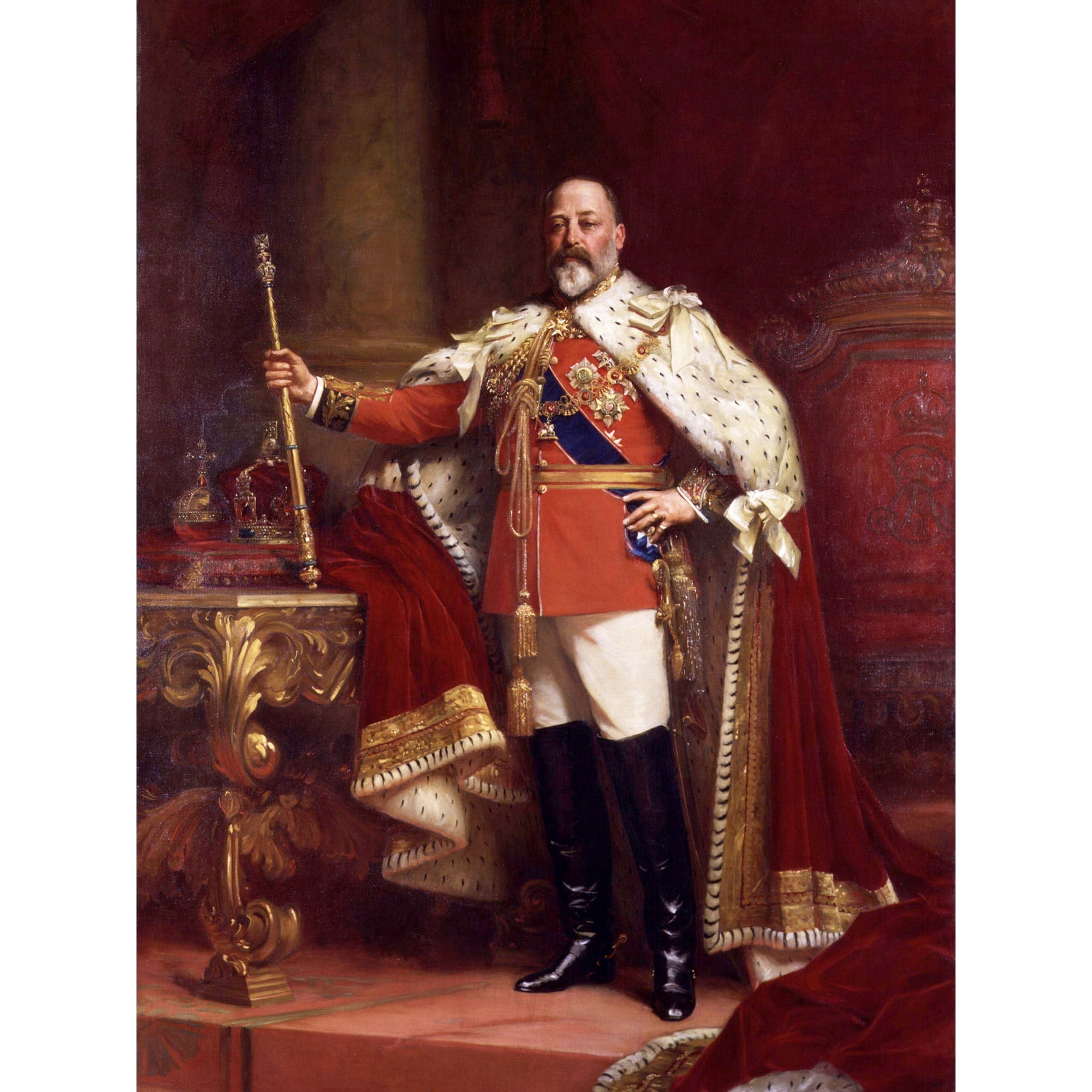Fildes Portrait British King Edward VII Painting Extra Large XL Wall ...
