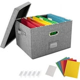 Storex 61414B02C File Storage Box with Extra Large Storage Lid, Black ...