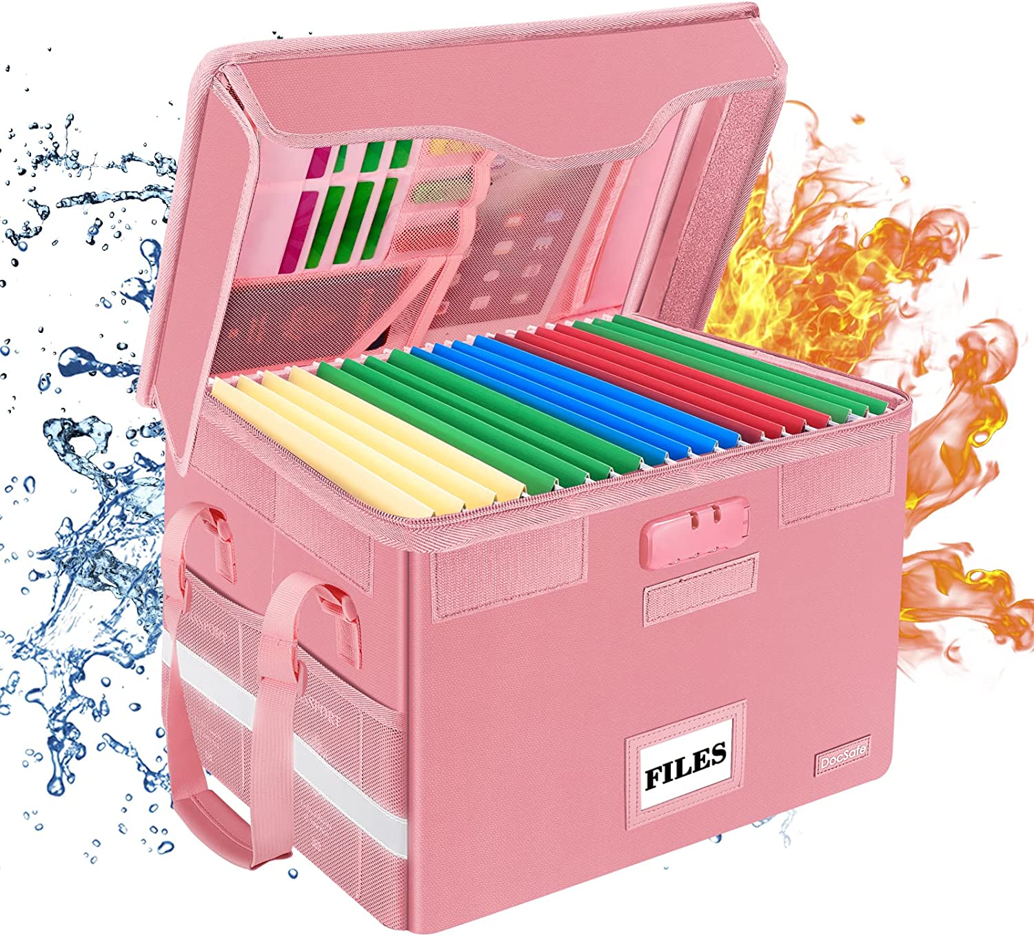 Pink Portable File Box