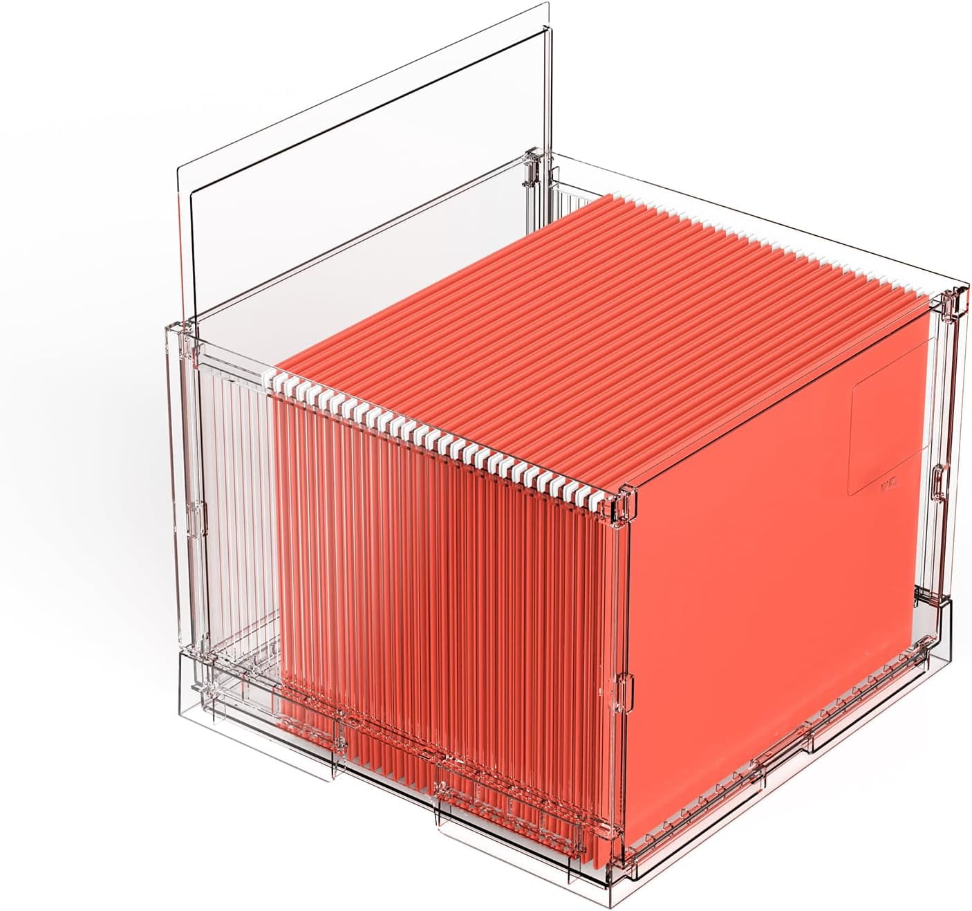 File Box,Hanging File Organizer,Portable Storage Bins with Lids,Letter ...