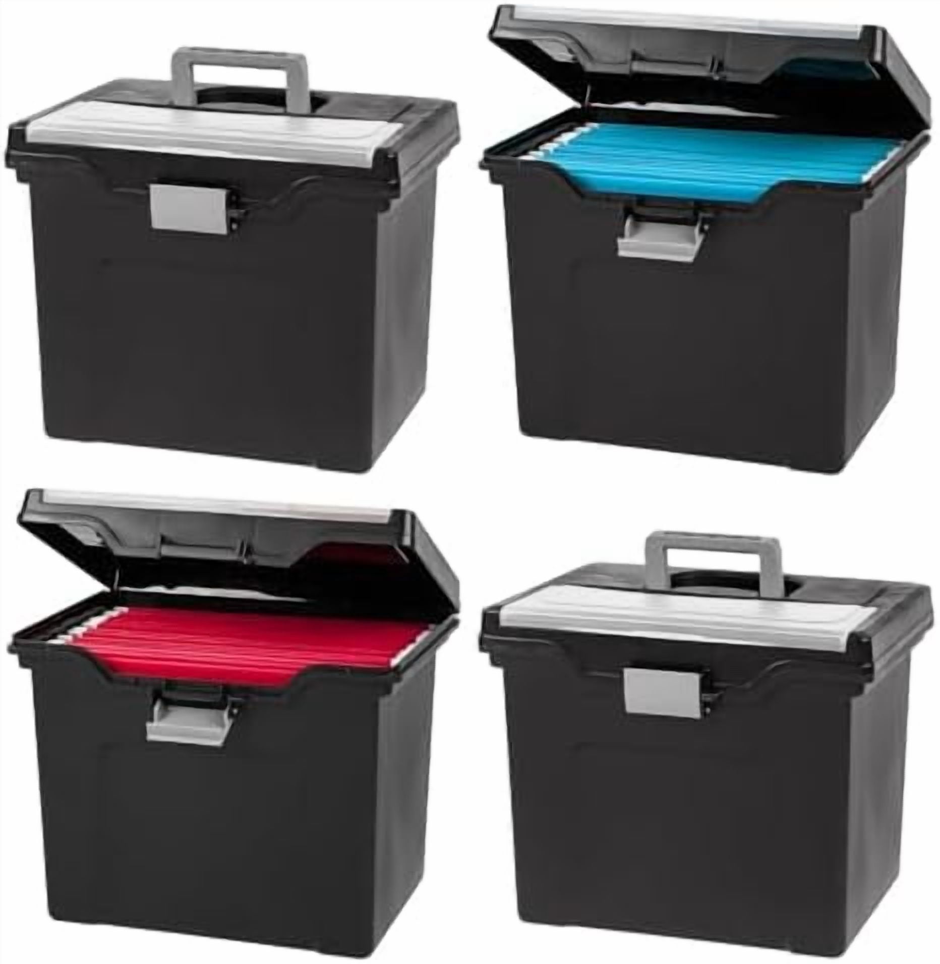 File Box with Lid File Organizer for Letter File w/Organizer-Lid, Water ...