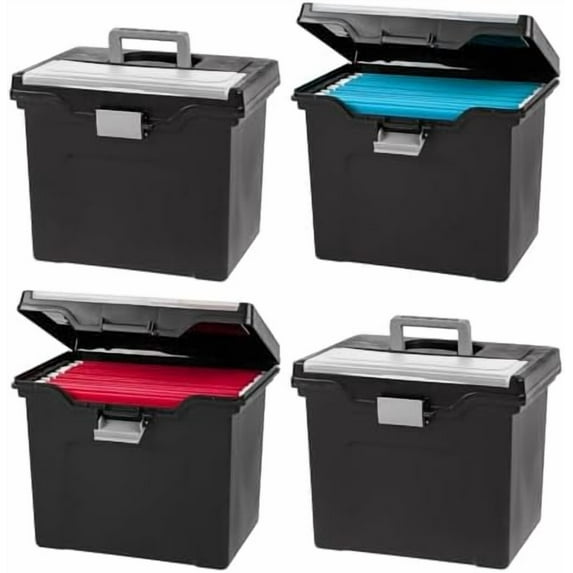 File Box with Lid File Organizer for Letter File w/Organizer-Lid, Water ...