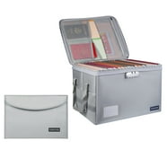 Really Useful Box Stackable File Box Legal Files, Clear & Blue Accents ...