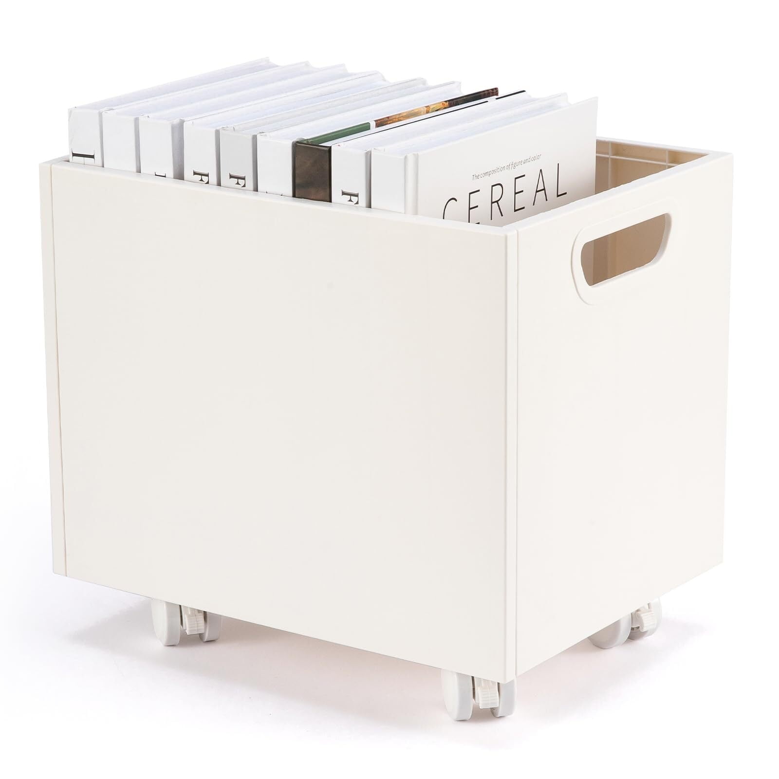 File Box Rolling File Organizer with Wheels Stackable Storage File ...