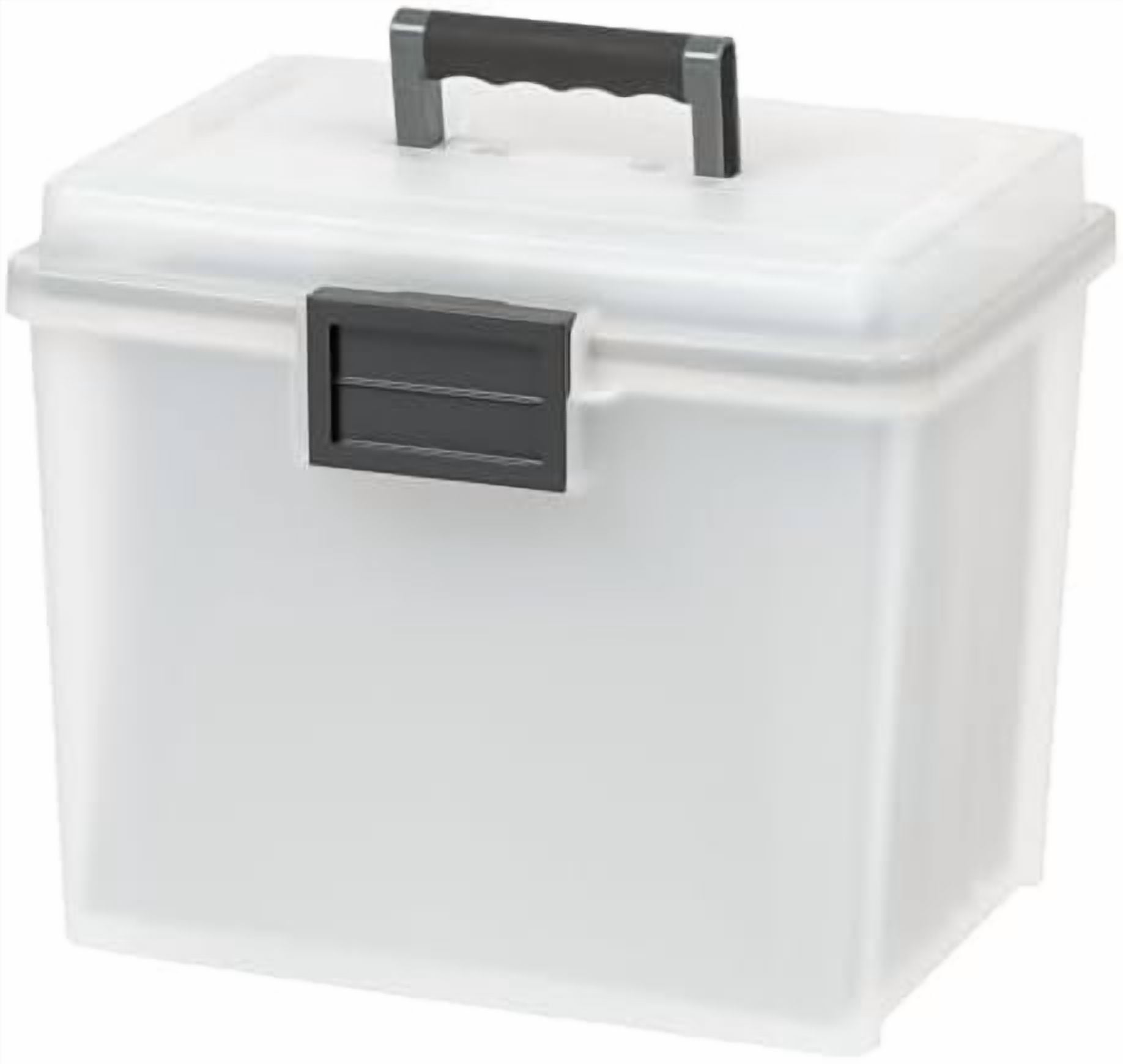 File Box WeatherPro Portable File Organizer Plastic File Box for Letter ...