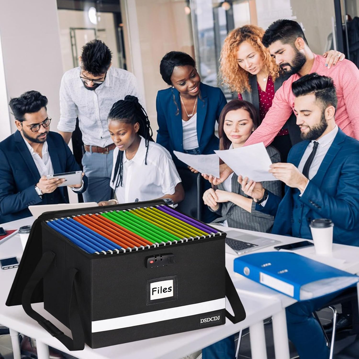 File Box with Lock - Portable Document Organizer with Handle, Sturdy ...